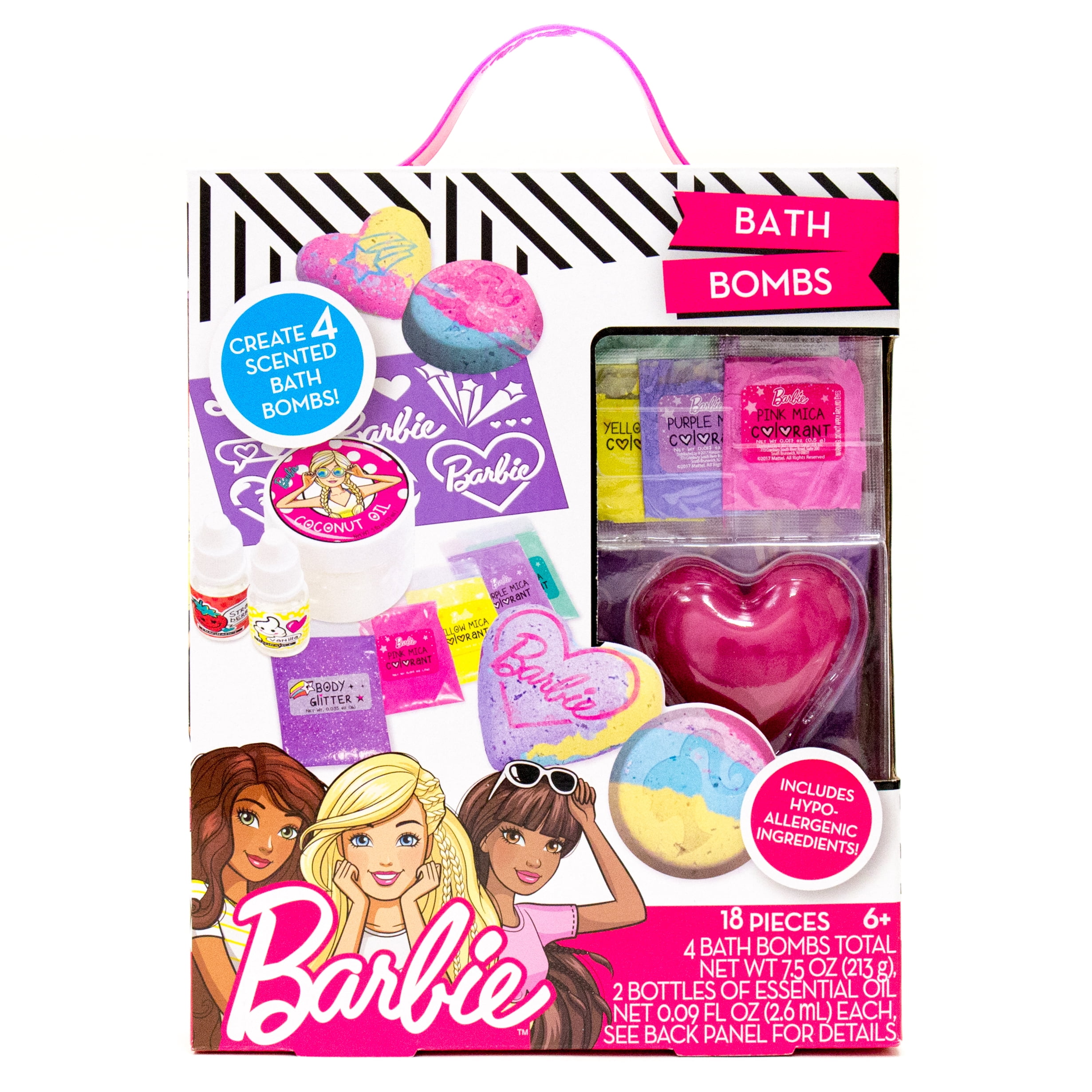 Barbie Strawberry and Vanilla Bath Bombs, Multicolor - Walmart.com