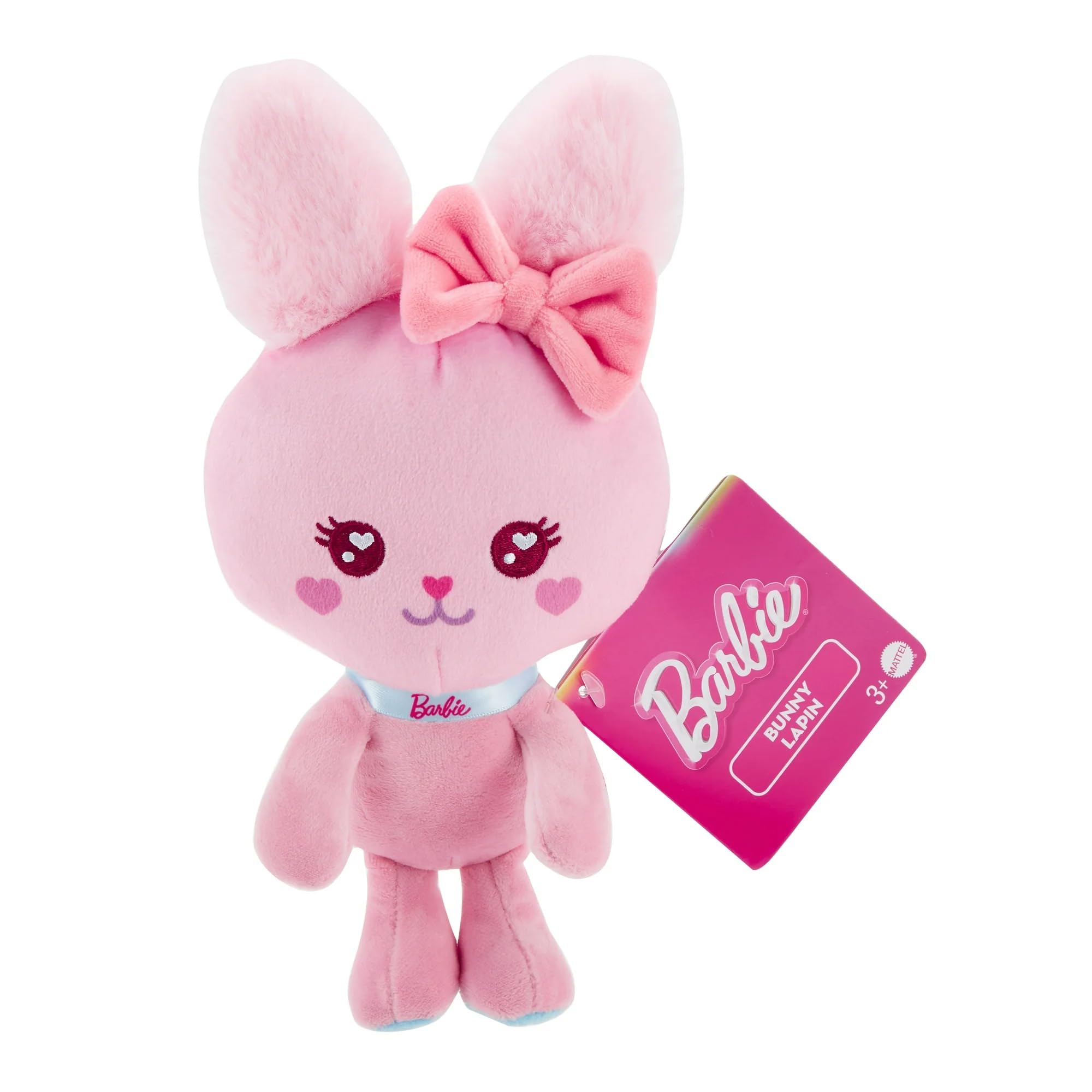 Barbie Stuffed Animal, 7-inch Pet Bunny Plushie with Glitter Collar ...