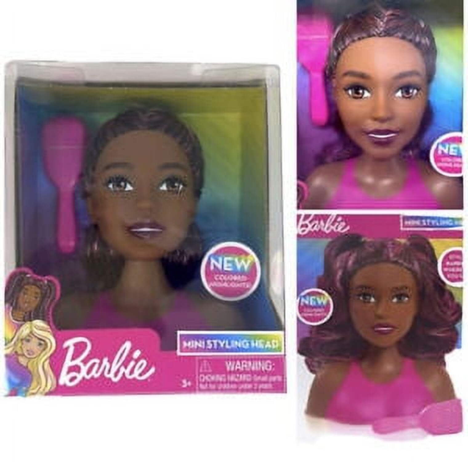 Barbie Styling Head Dolls with New Colored Hair Highlights - Walmart.com