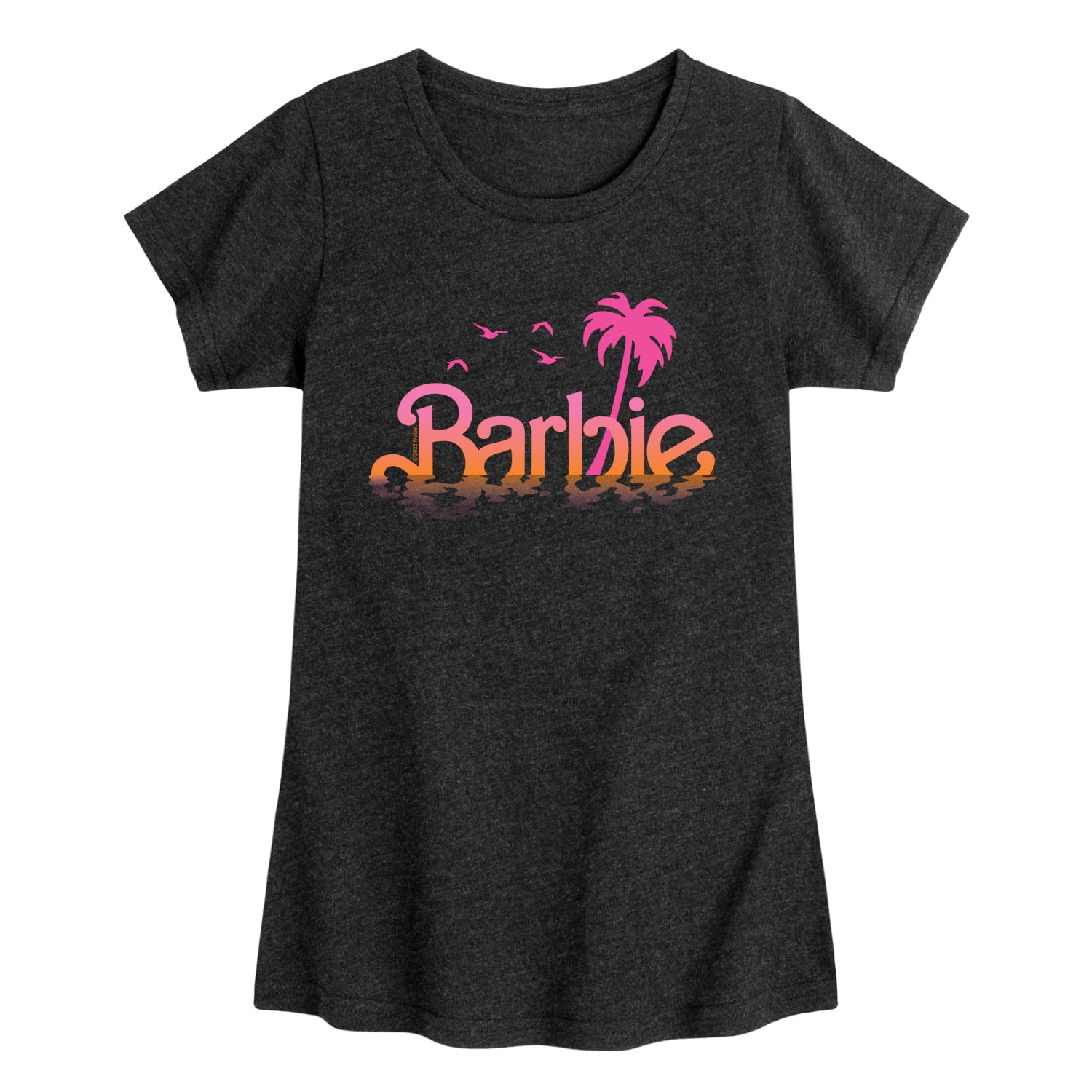 Barbie - Sunset and Palm Trees - Toddler And Youth Girls Raglan Graphic ...