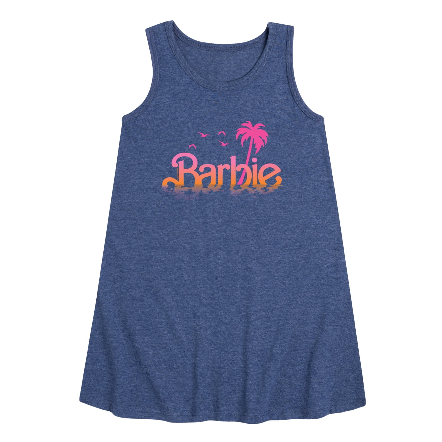 Barbie - Sunset and Palm Trees - Toddler and Youth Girls A-line Dress ...