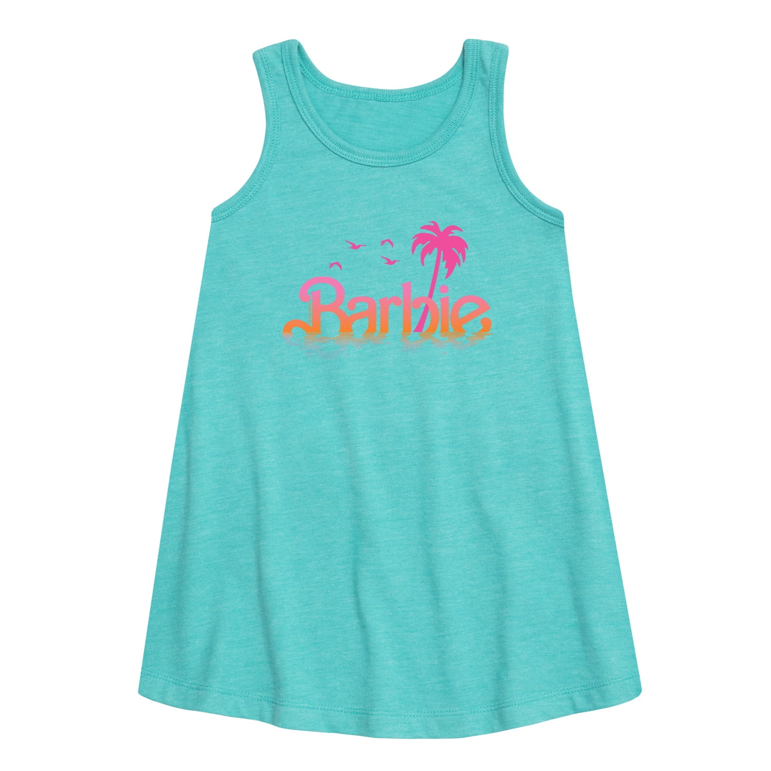 Barbie - Sunset and Palm Trees - Toddler and Youth Girls A-line Dress ...