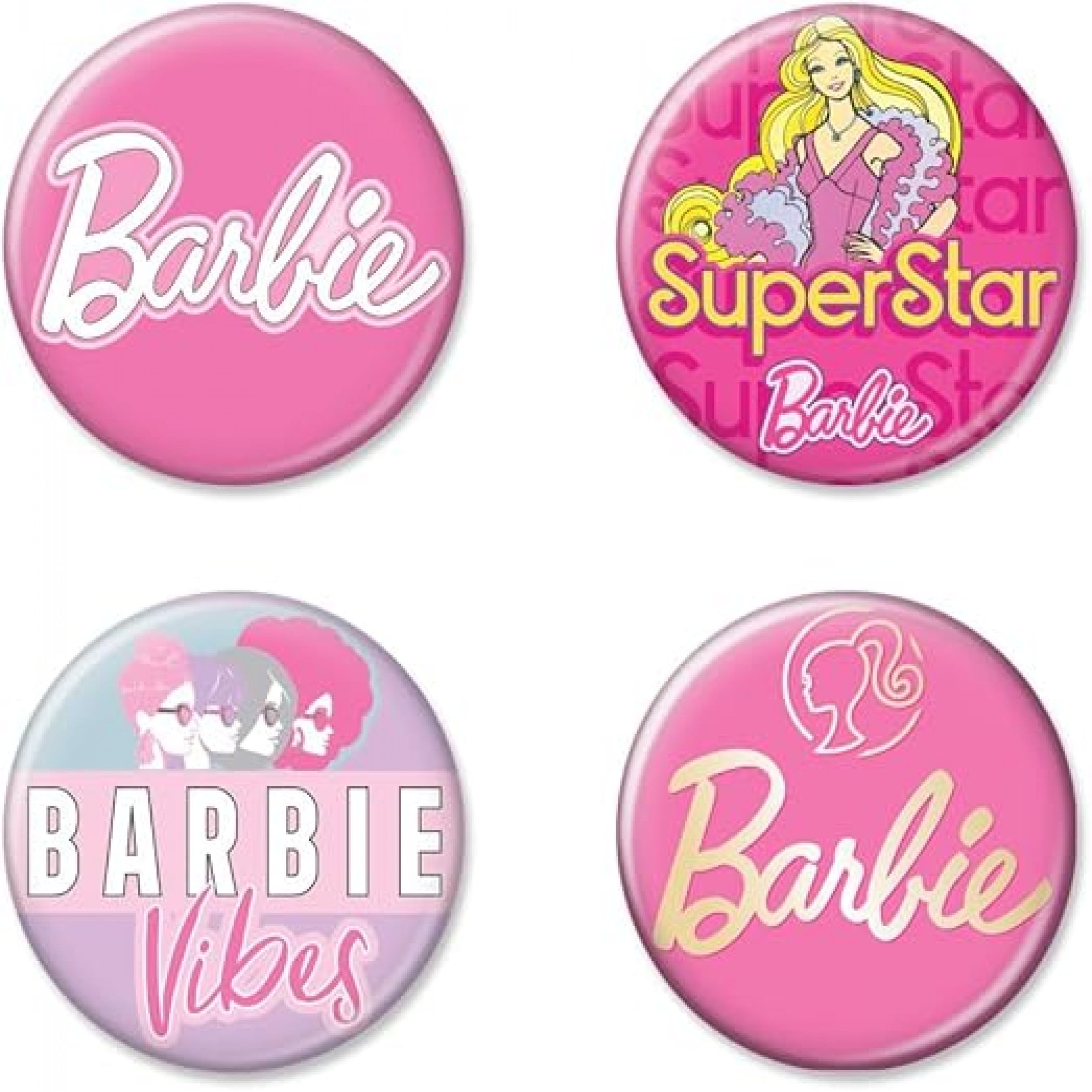 Barbie Superstar 4-piece Button Set - Walmart.com
