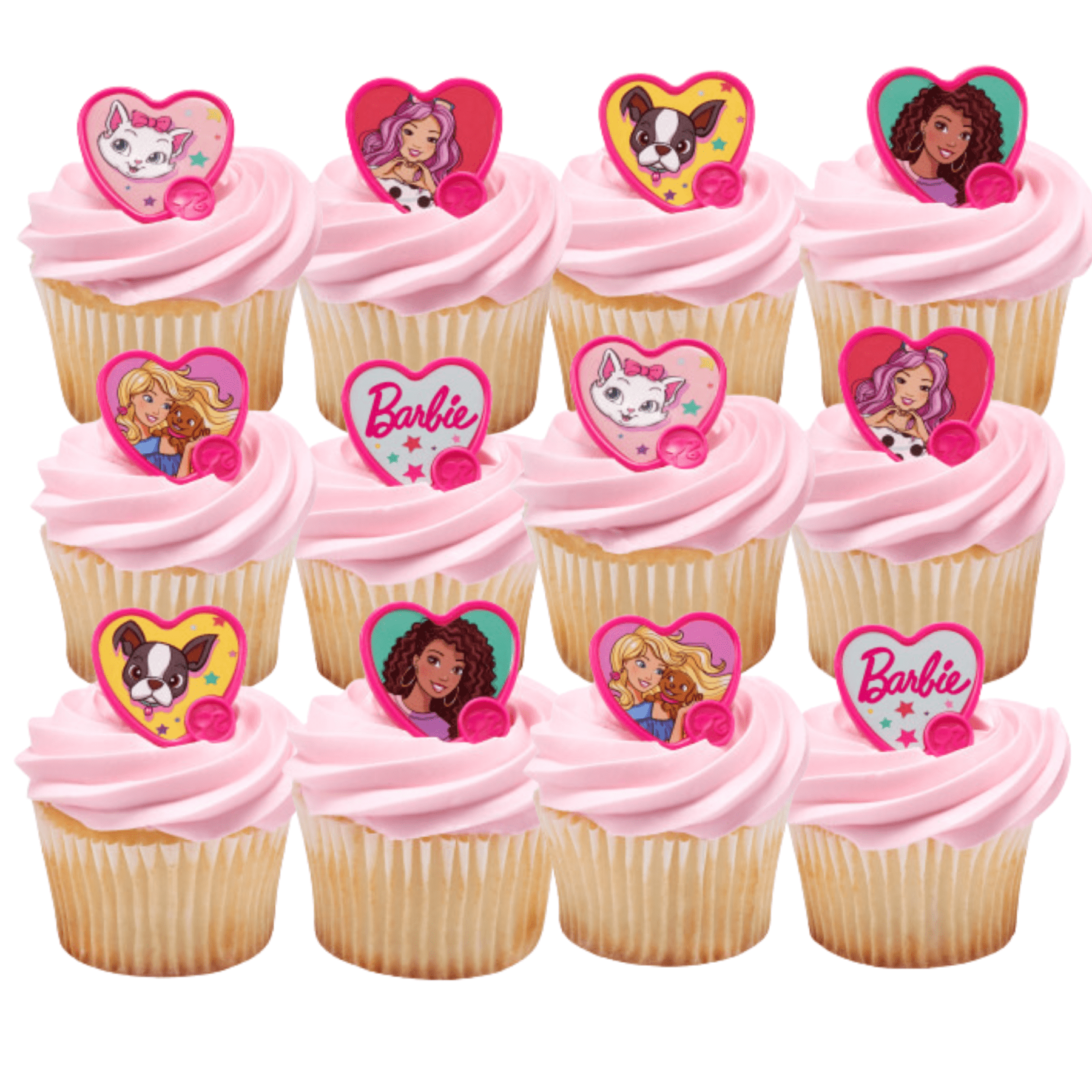 Barbie Sweet Sparkle Birthday Themed Party 24pack Cupcake Decoration ...