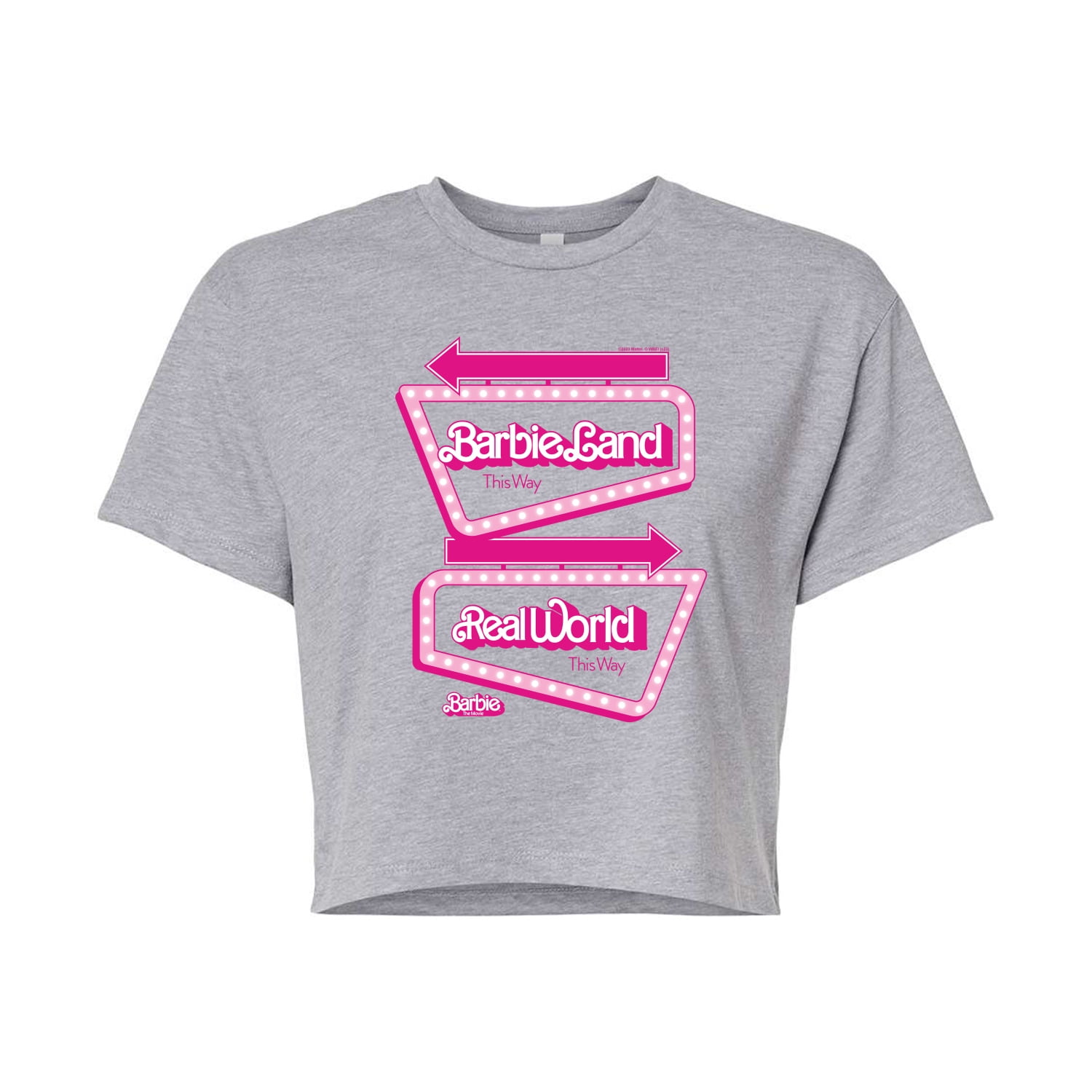 Barbie The Movie - Barbieland Real World This Way Signs - Juniors ...