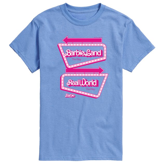 Barbie The Movie - Barbieland Real World This Way Signs - Men's Short ...