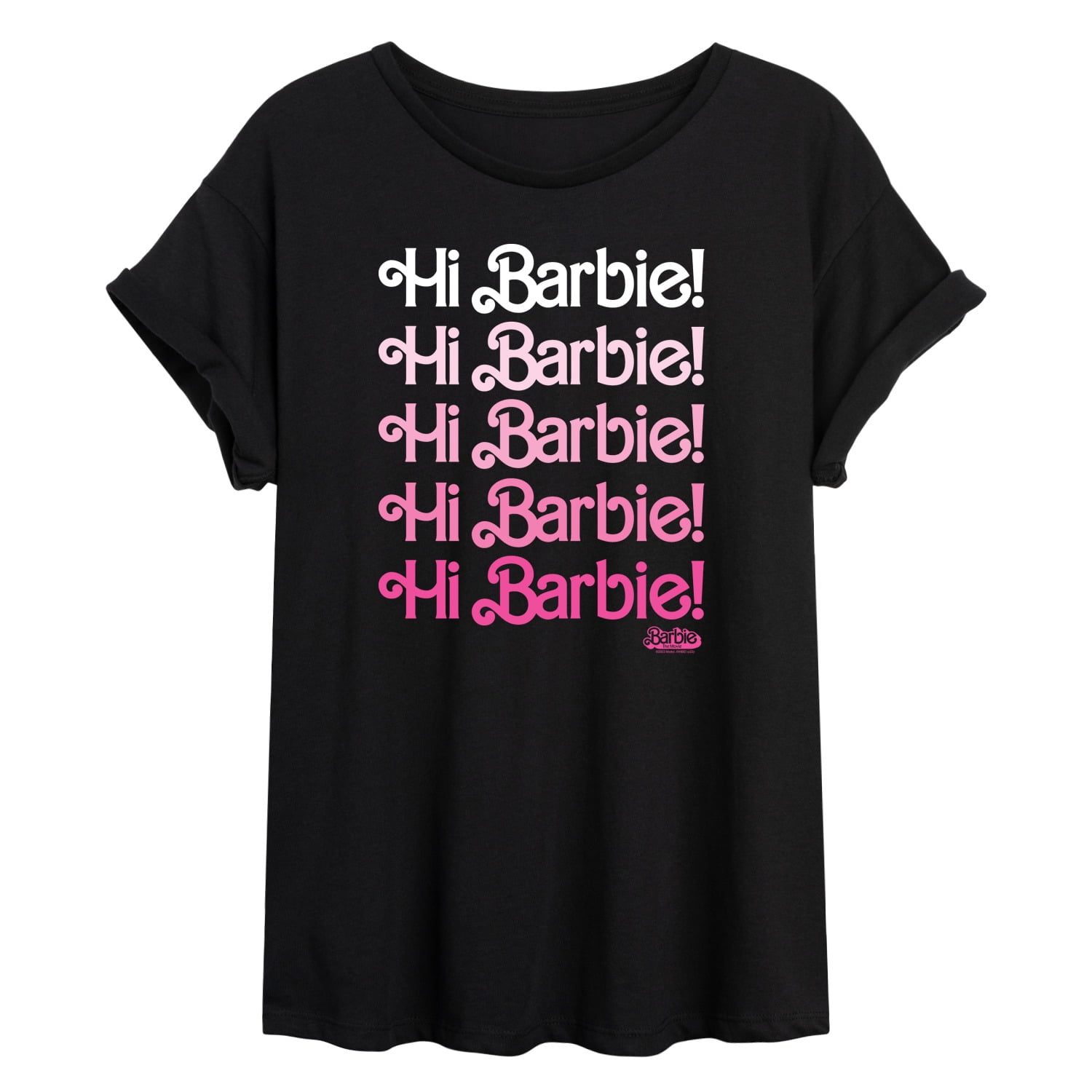 Barbie The Movie - Hi Barbie Stacked - Women's Oversized T-Shirt ...