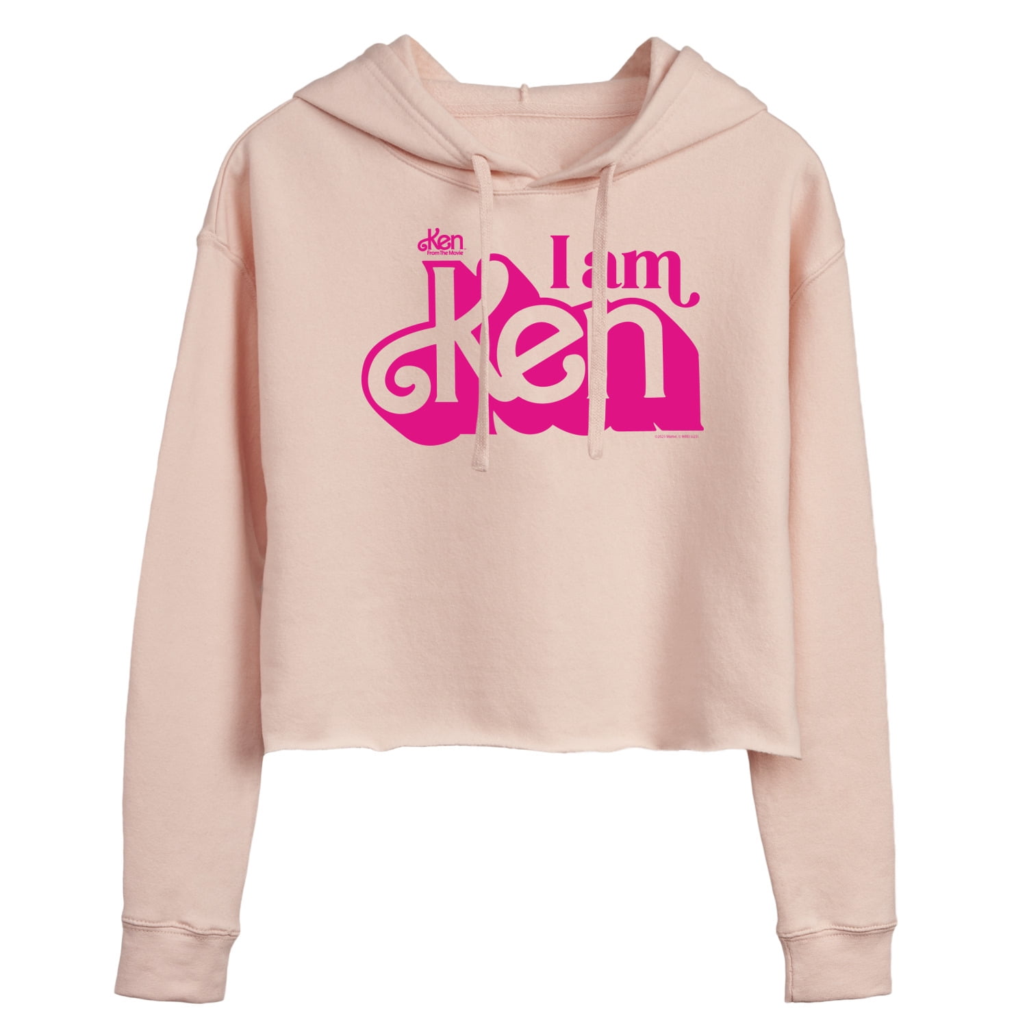 Barbie The Movie - I Am Ken - Juniors Cropped Pullover Hoodie - Walmart.com