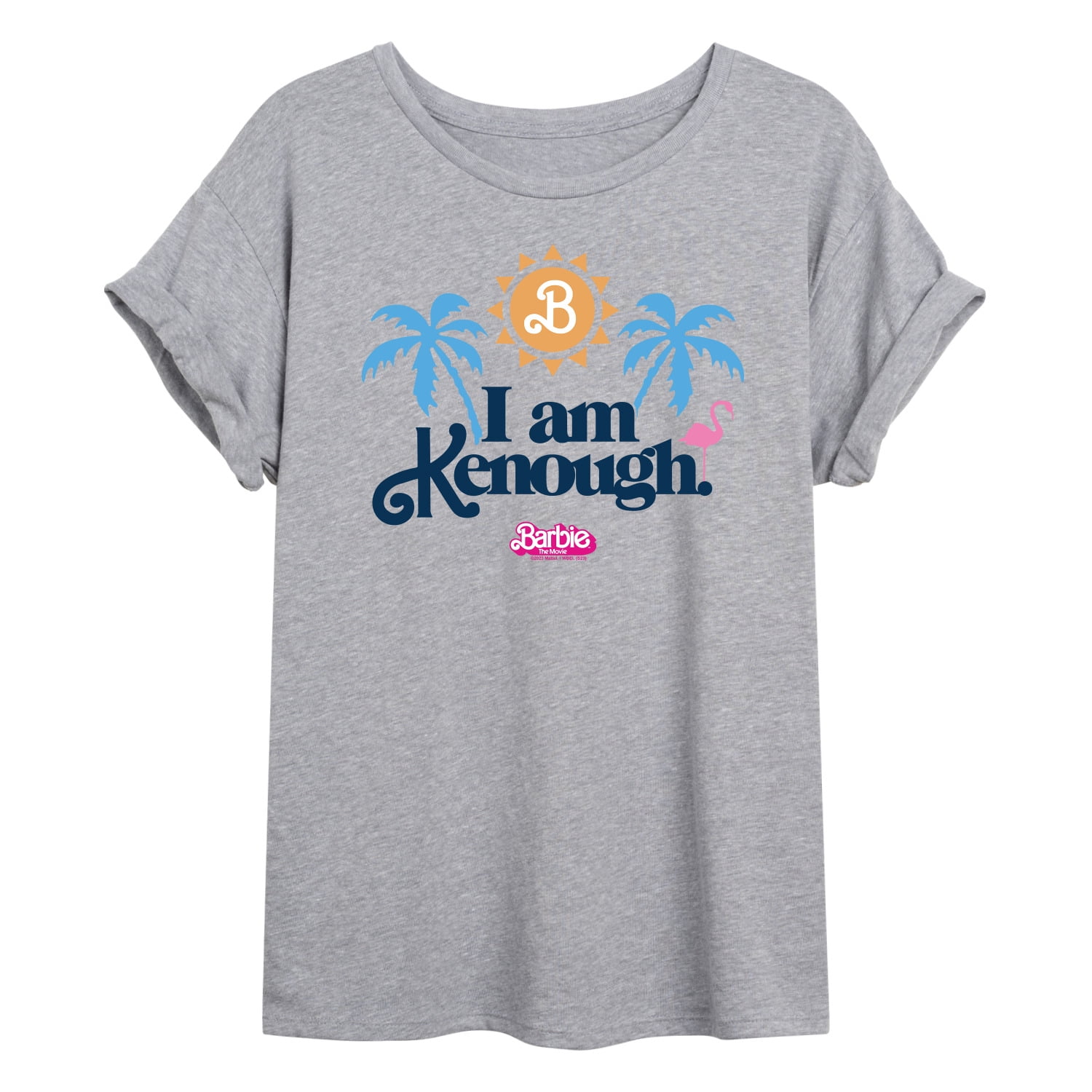 Barbie The Movie - I Am Kenough Palm Trees - Juniors Ideal Flowy Muscle ...
