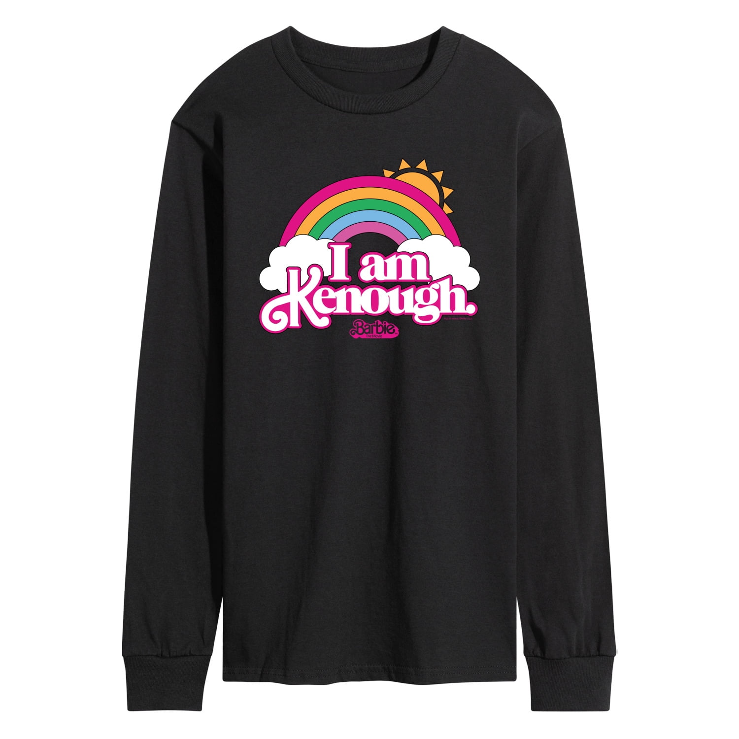 Barbie The Movie - I Am Kenough Rainbow Clouds - Men's Long Sleeve T ...
