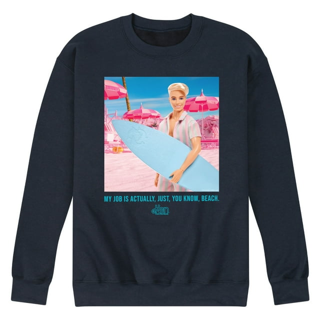 Barbie The Movie - Ken My Job Is Beach - Men's Crew Neck Fleece ...