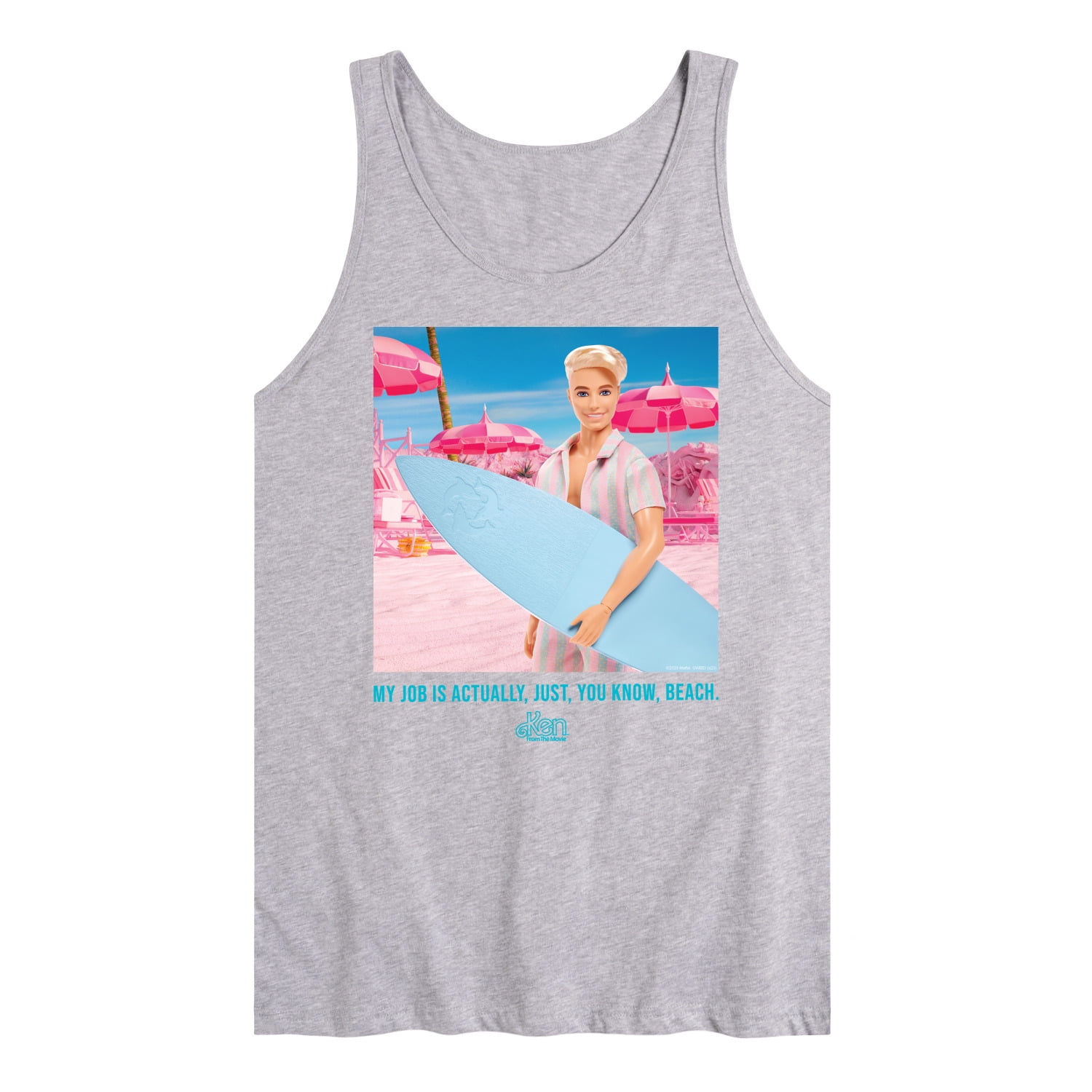 Barbie The Movie - Ken My Job Is Beach - Men's Jersey Tank Top ...