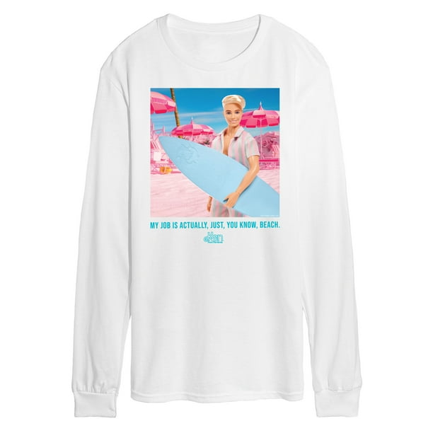 Barbie The Movie - Ken My Job Is Beach - Men's Long Sleeve T-Shirt ...