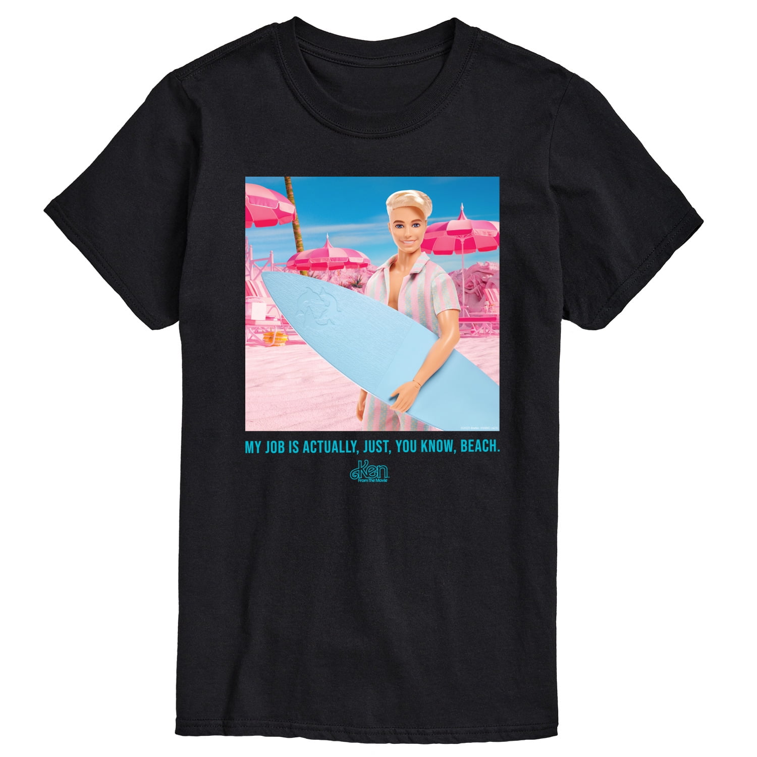 Barbie The Movie - Ken My Job Is Beach - Men's Short Sleeve Graphic T ...
