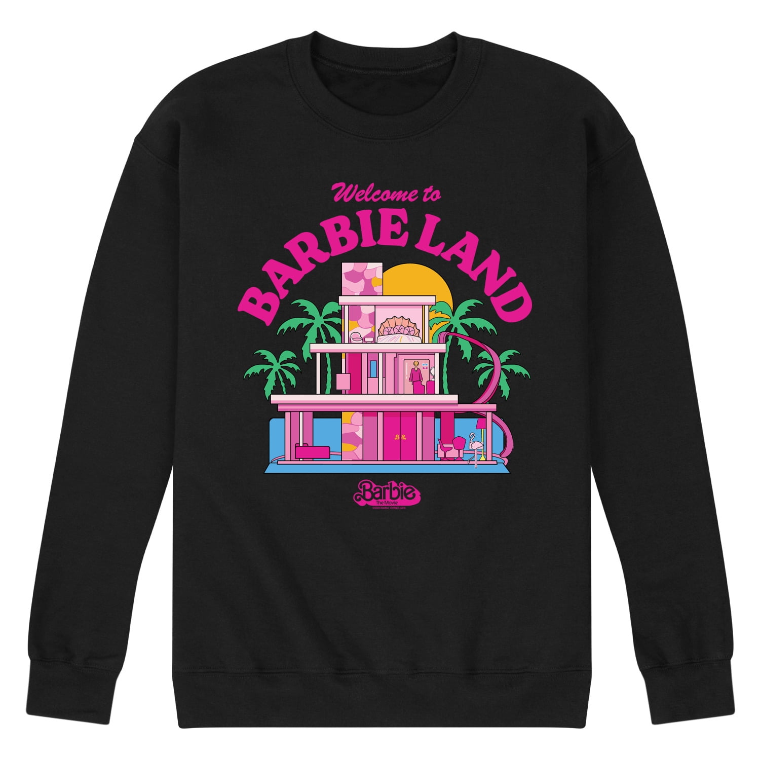 Barbie The Movie - Welcome To Barbie Land - Men's Crew Neck Fleece ...