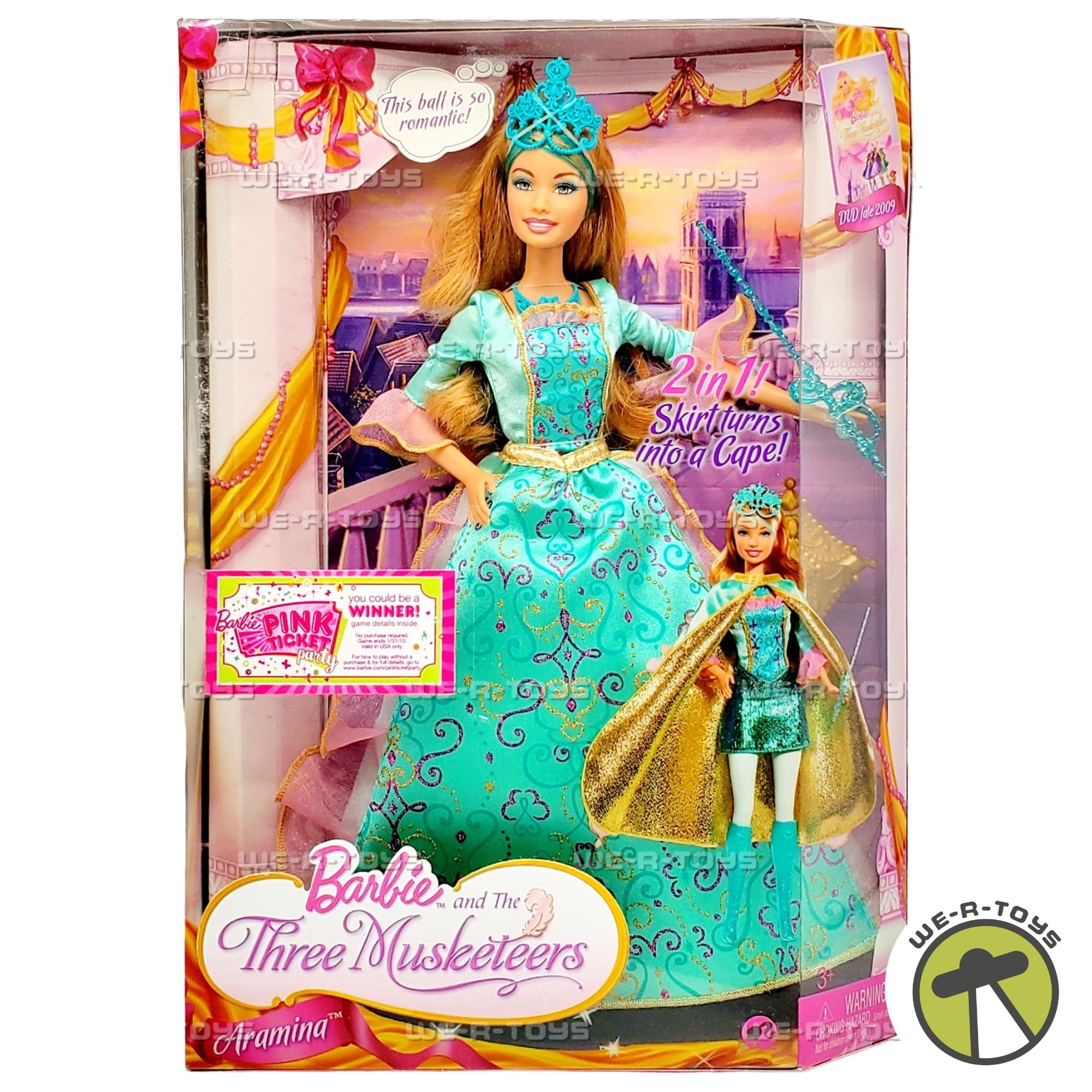 Barbie & The Three Musketeers Co-Star Aramina Doll - Walmart Business ...