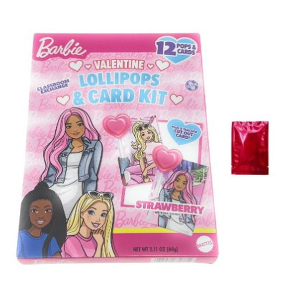 Barbie Themed Valentine Exchange Cards (12 Pops & Cards) | Fun Stylish ...