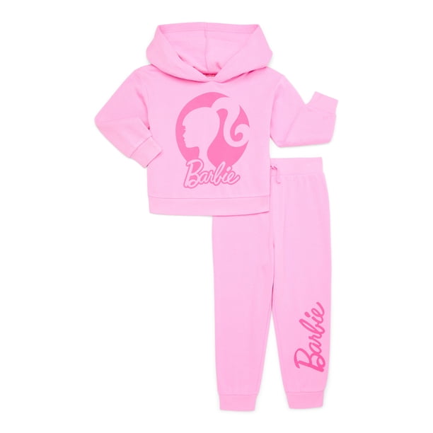 Barbie Toddler Girl Graphic Hooded Jogger Set, 2-Piece, Sizes 2T-5T ...