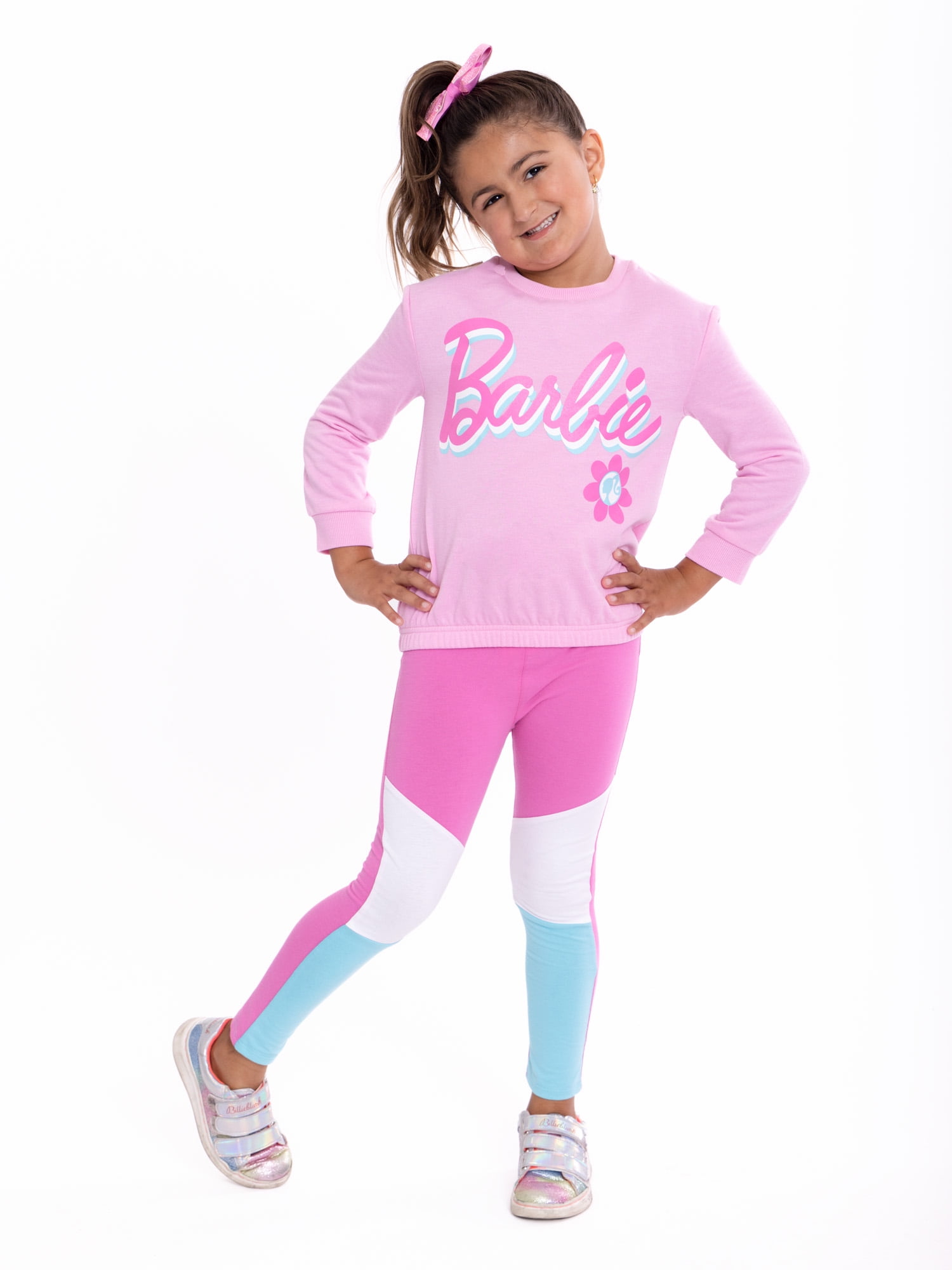 Barbie Toddler Girls Colorblocked Top and Leggings Set, 2-Piece, Sizes ...