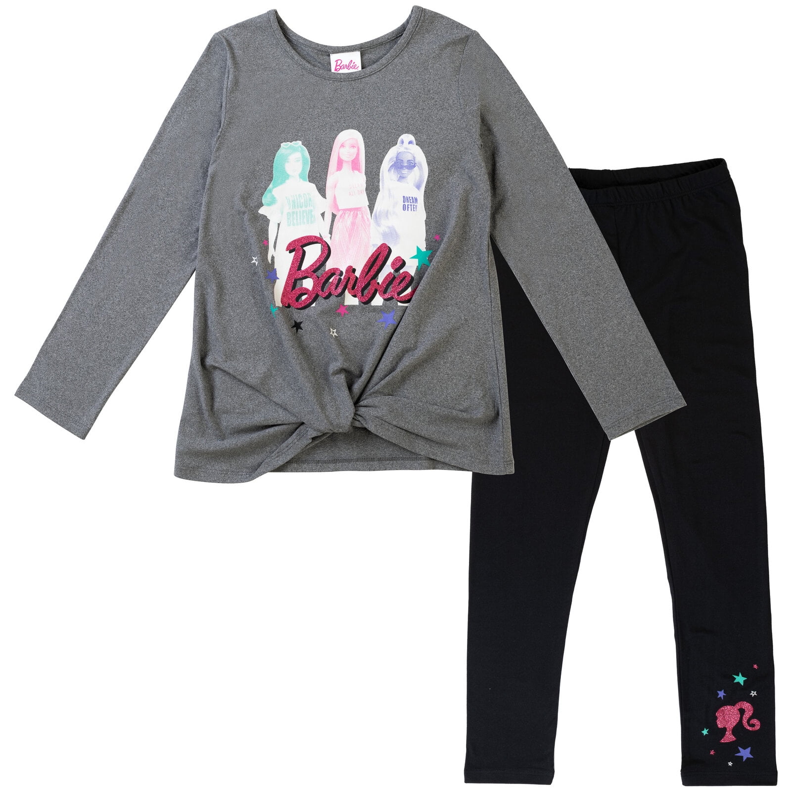 Barbie Toddler Girls T-Shirt and Leggings Outfit Set Toddler to Big Kid ...