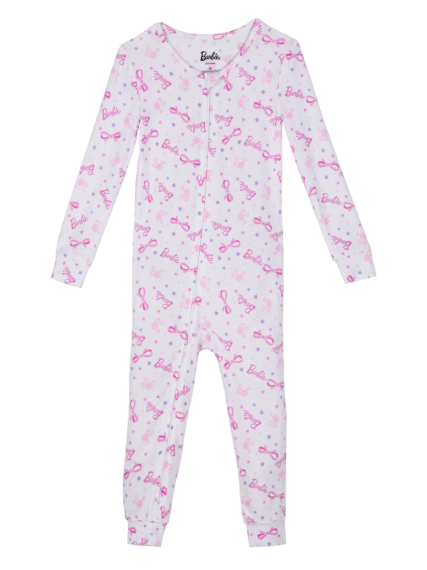 Barbie Toddlers Girls One-Piece Sleeper, Sizes 12M-5T - Walmart.com