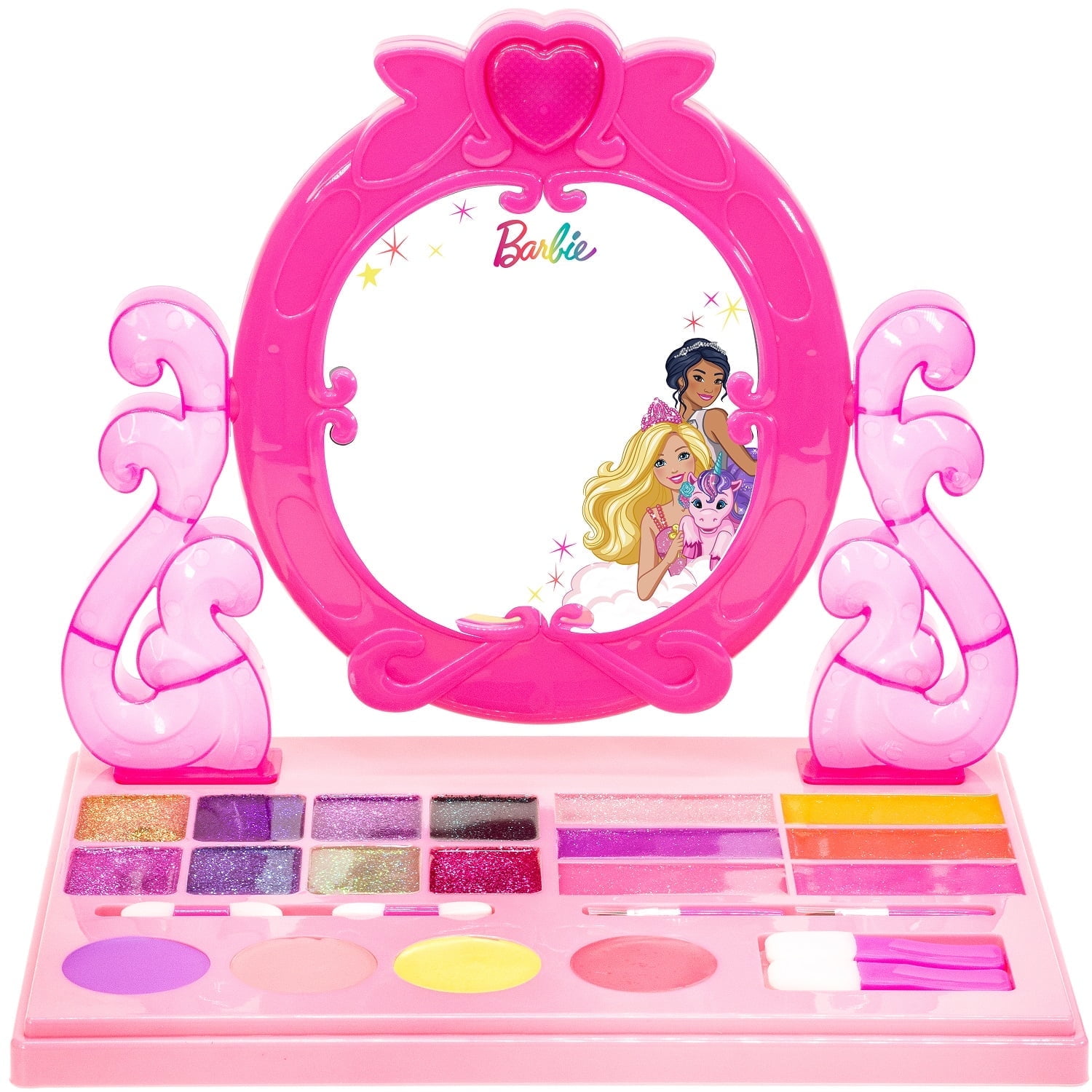 Barbie Vanity Pretend Play Makeup Toy Set for Girls Age 3+ - Walmart.com