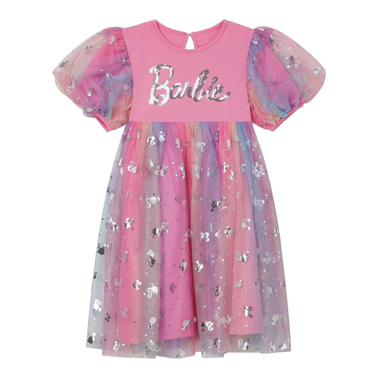 Barbie Tulle Dress Logo Toddler to Big Kid - Walmart.com