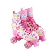 Barbie Unisex Adjustable Roller Skates, Pink, 13.50 in - Walmart.com