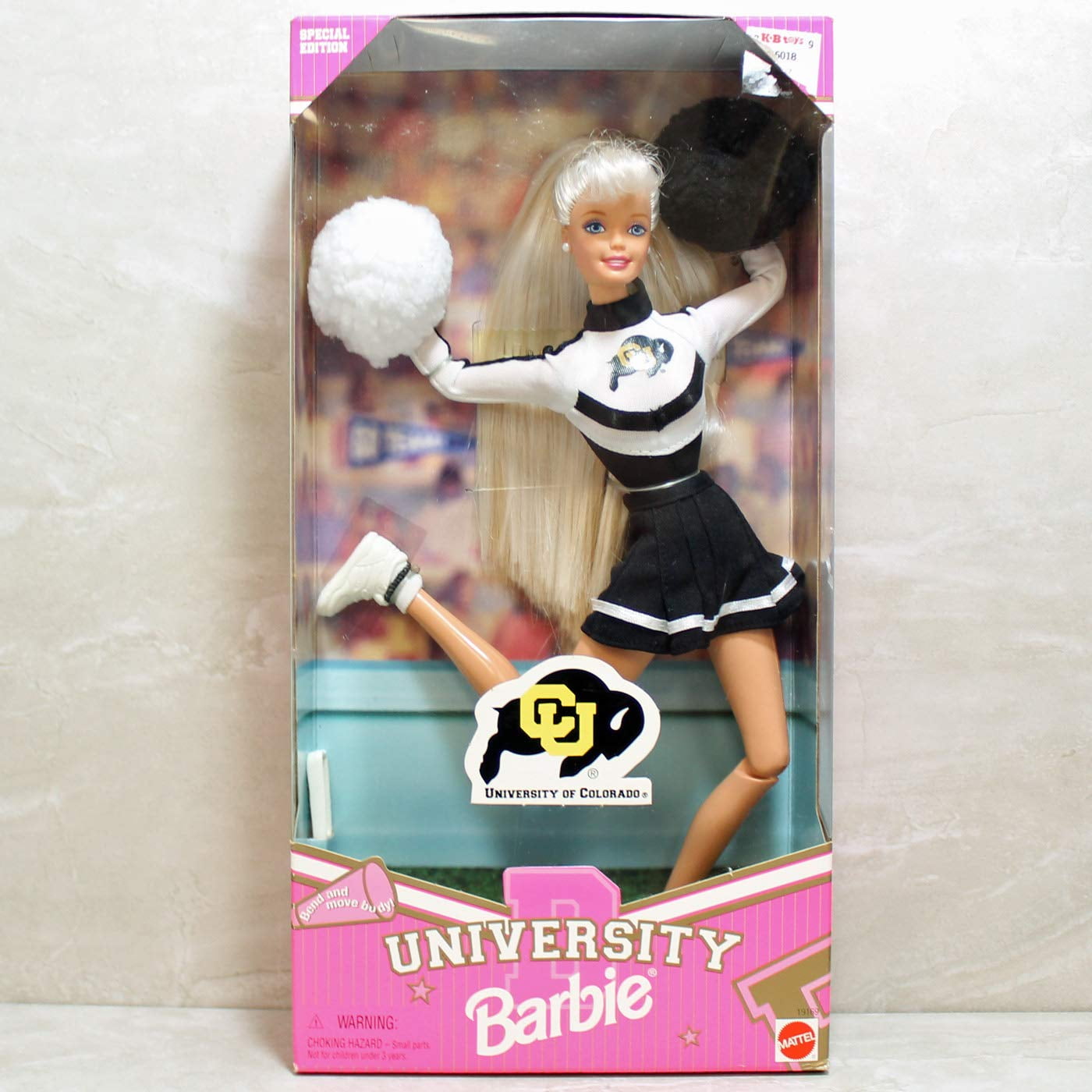 1996 Mattel University of Colorado Barbie Cheerleader Doll #19169 ...