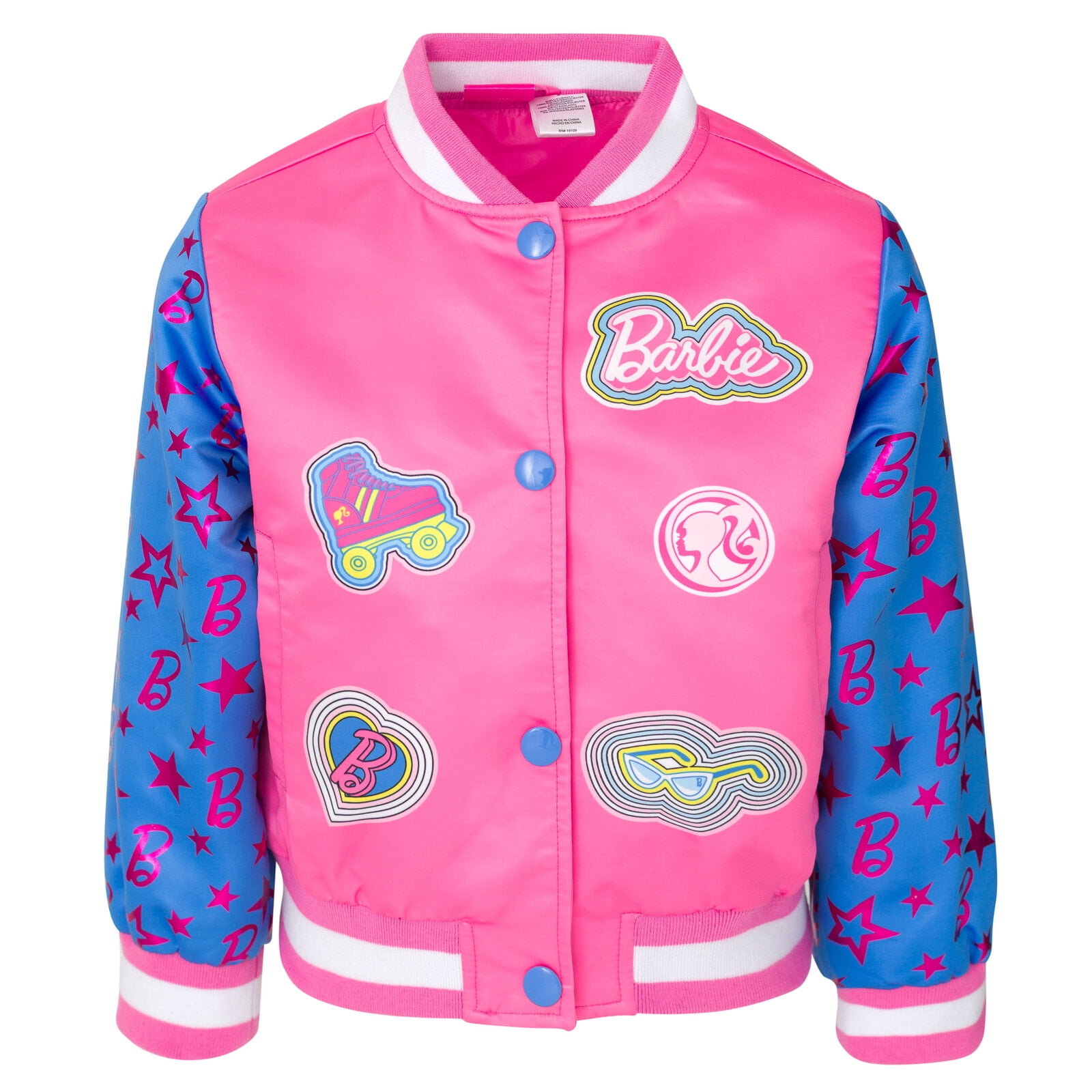 Barbie Varsity Bomber Jacket Logo Little Kid to Big Kid - Walmart.com
