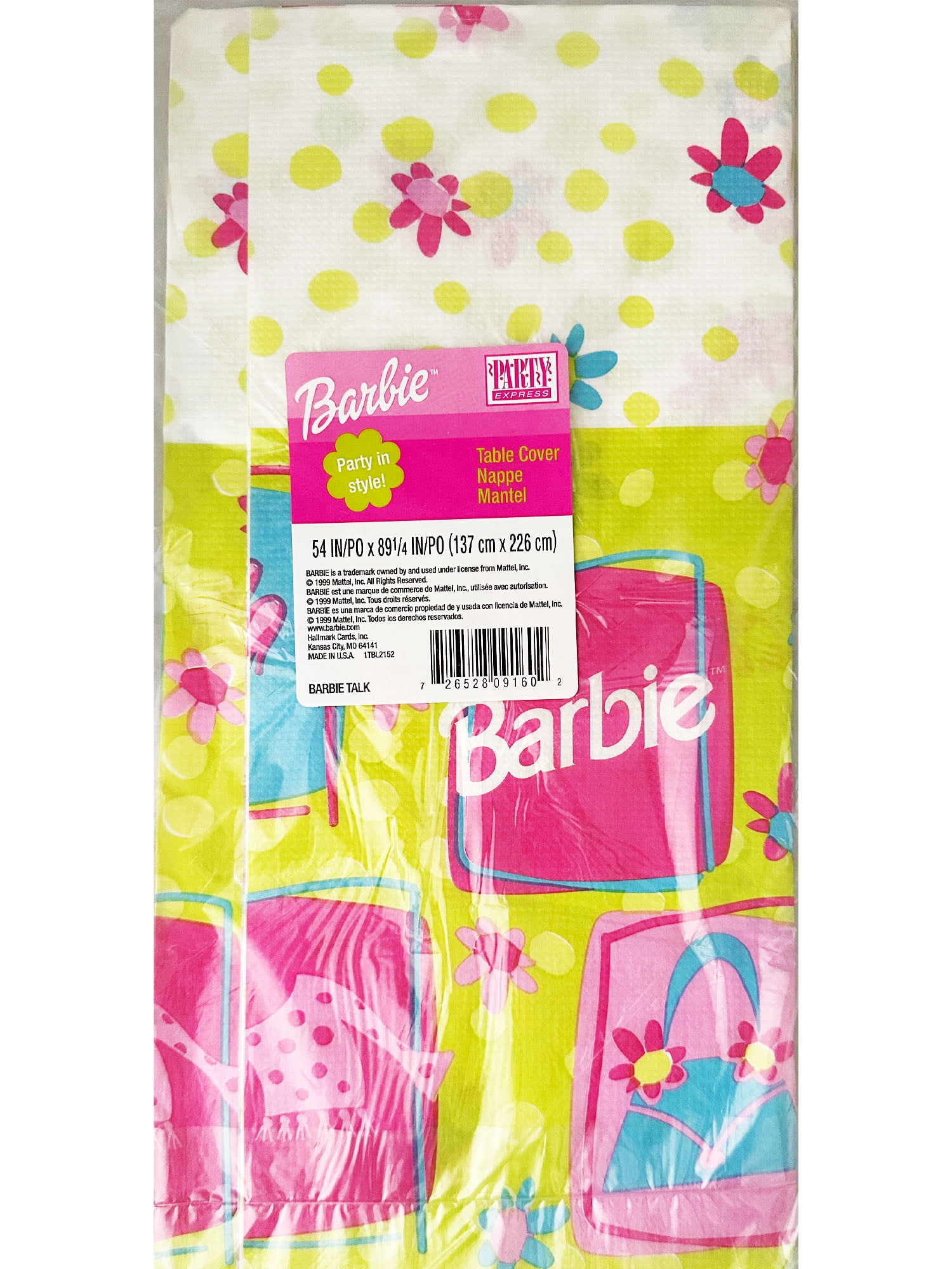 Barbie Vintage 1999 'Barbie Talk' Paper Tablecover (1ct) - Walmart.com