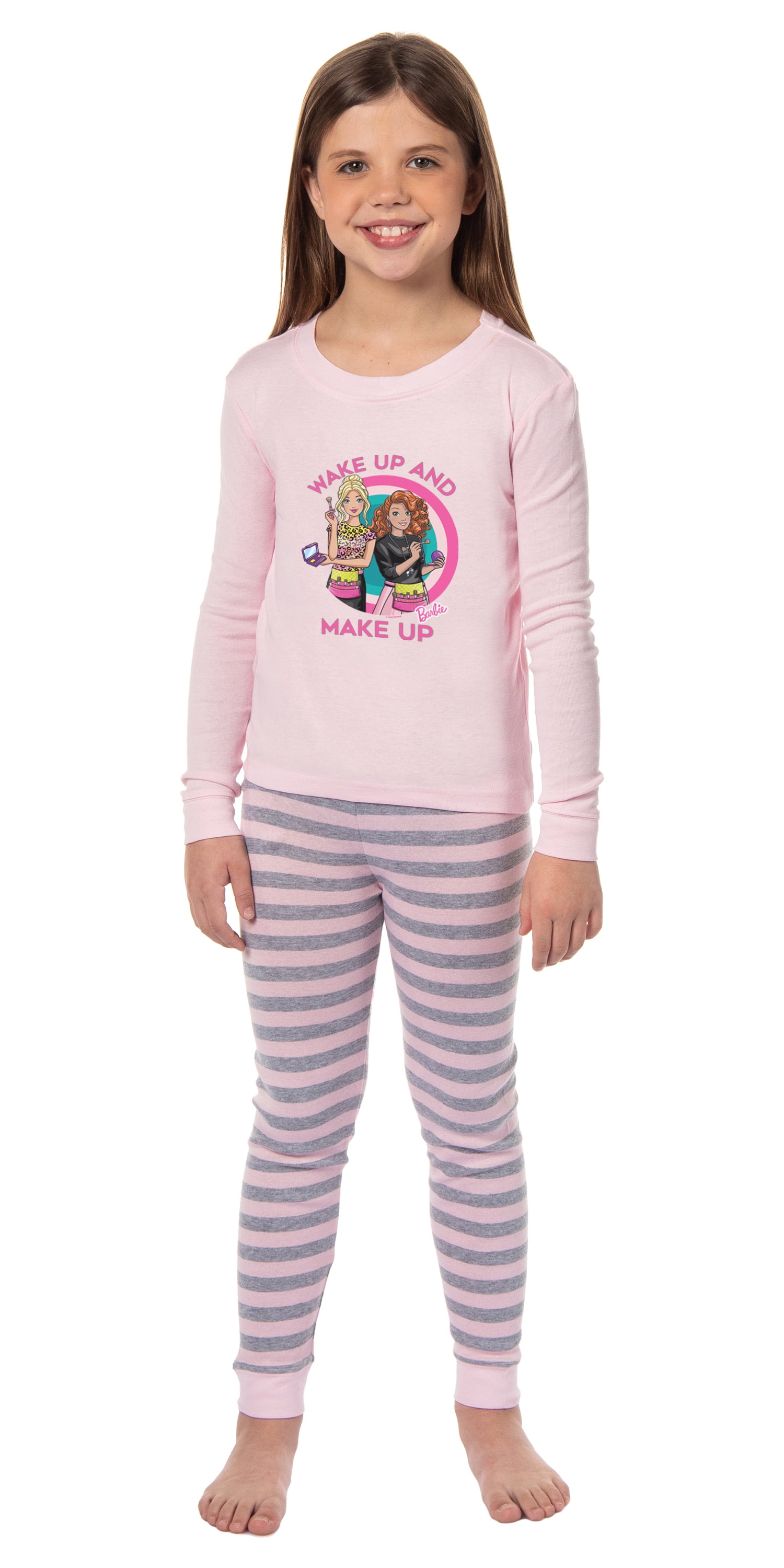Barbie Wake Up And Make Up Family 2 Piece Unisex Sleep Pajama Set ...