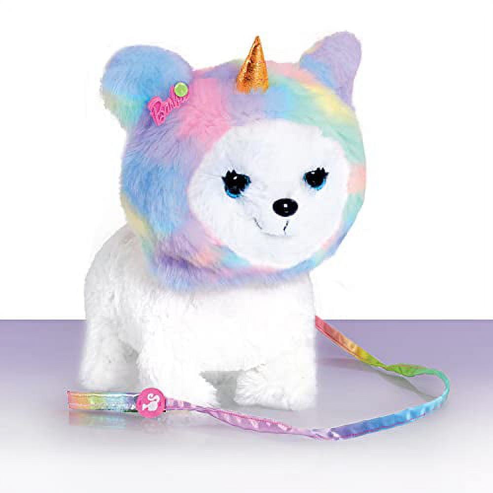 Barbie Walking Puppy with Unicorn Hat, Barks and Walks, Ages 3 Up, by ...