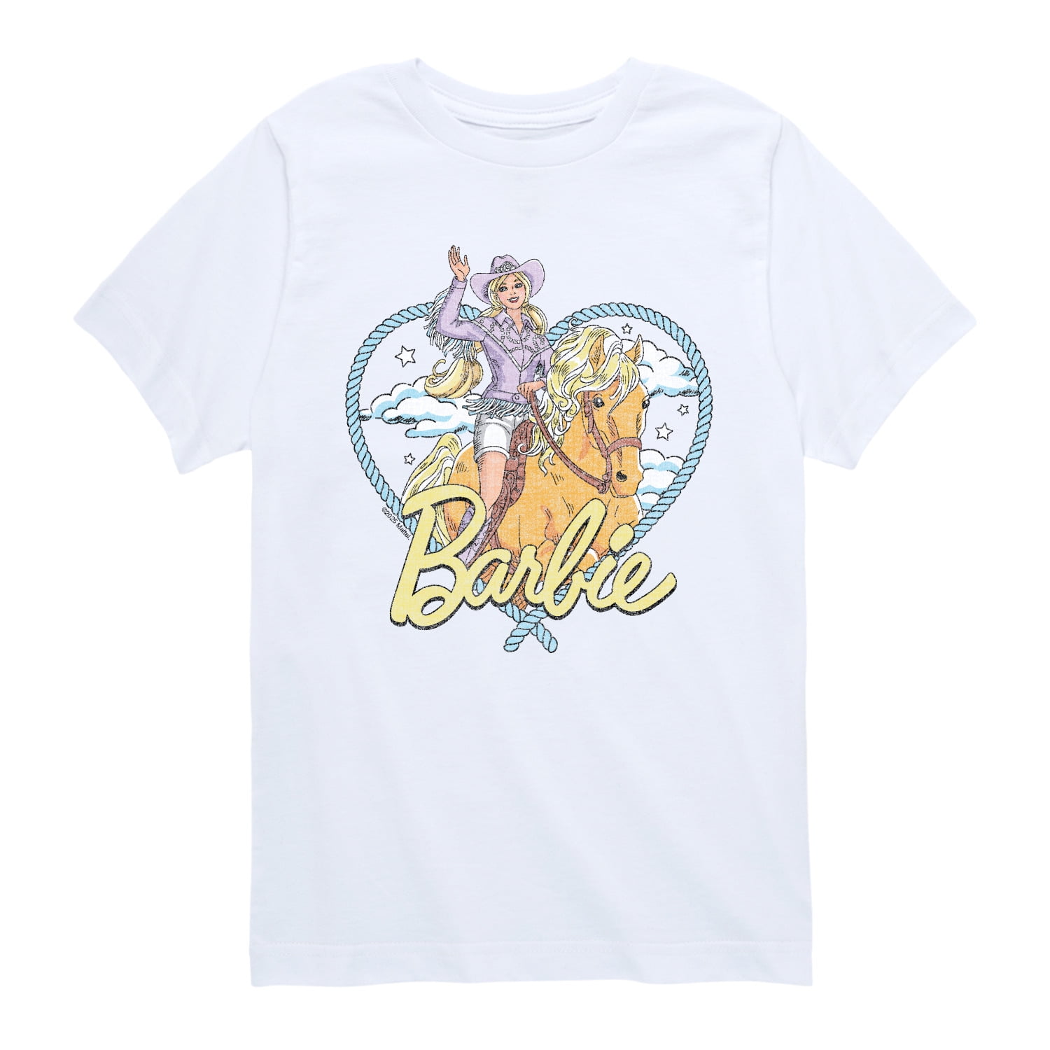 Barbie - Western Barbie Heart - Youth Short Sleeve Graphic T-Shirt ...