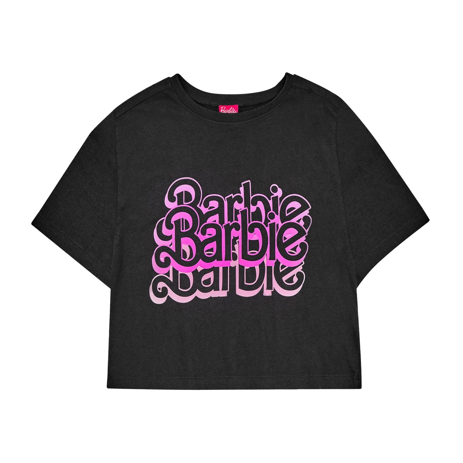 Barbie Womens Logo Acid Wash Crop Top - Walmart.com