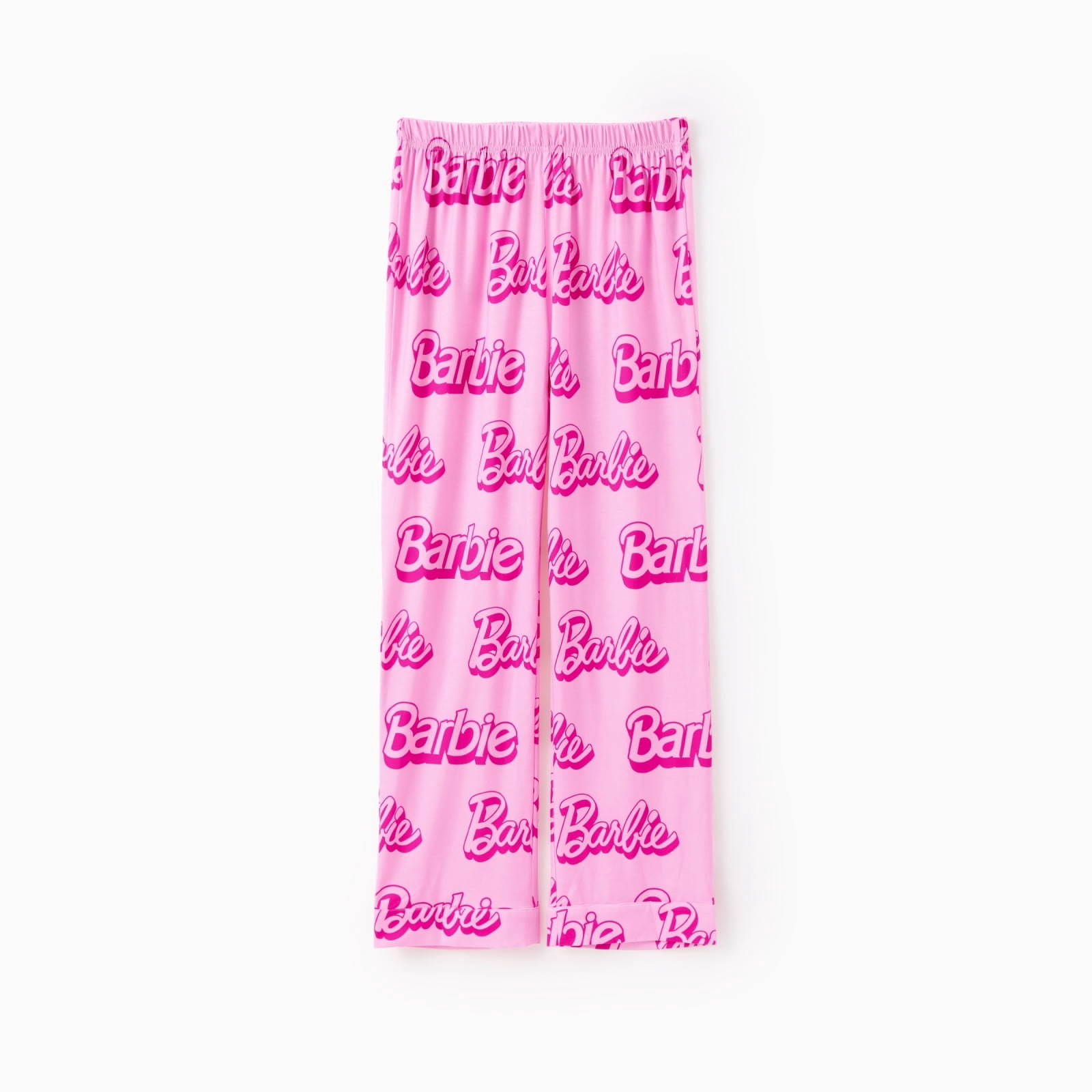 Barbie Womens Loungewear Pants Pink Classic Allover Letter Print Pants ...