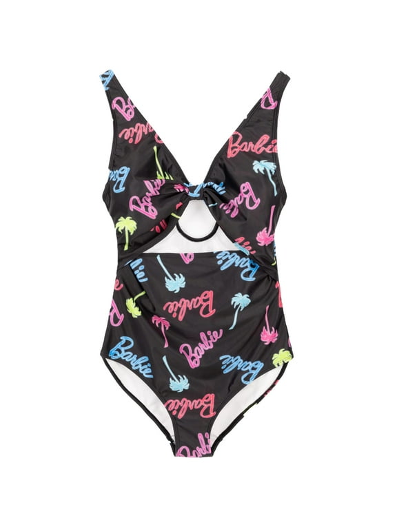 Barbie Girls One Piece Swimsuit Roseo Letter Print Flutter Summer ...