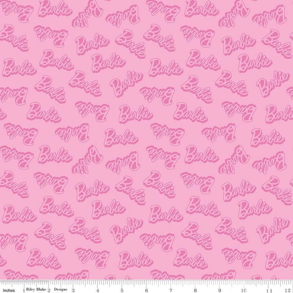 Barbie Words Pink Cotton Fabric - Walmart.com