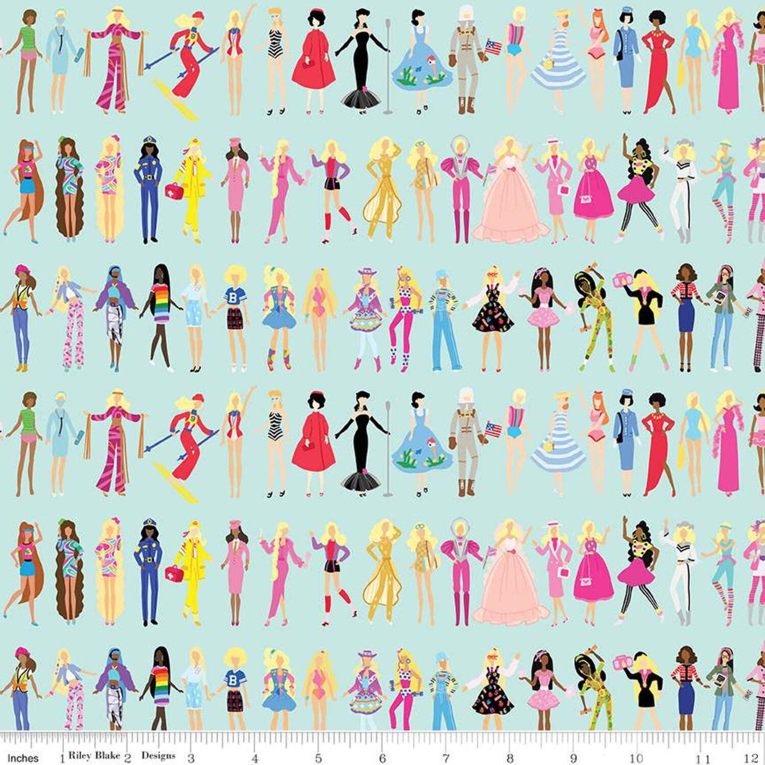 Barbie™ World Barbie Dolls Powder Cotton Fabric - Walmart.com