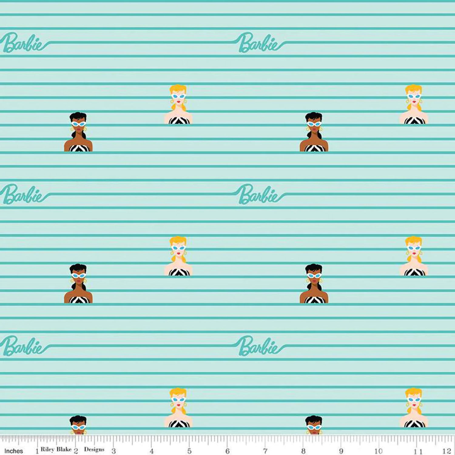 Barbie™ World Barbie Stripe Powder Cotton Fabric - Walmart.com