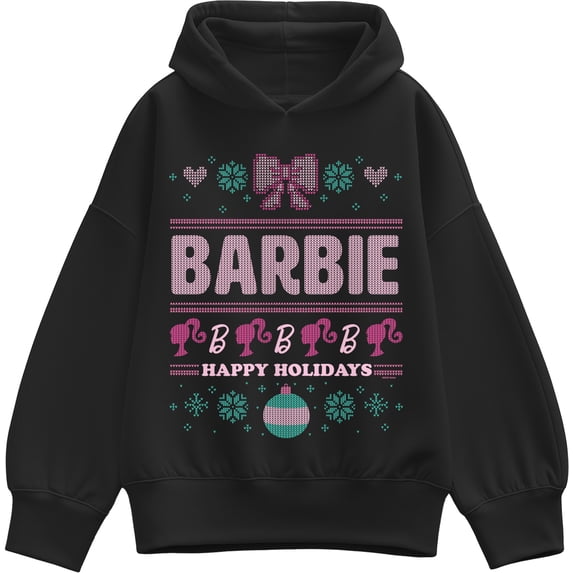 Barbie - Xmas Sweater - Women's Oversized Fleece Hoodie Sweatshirt ...
