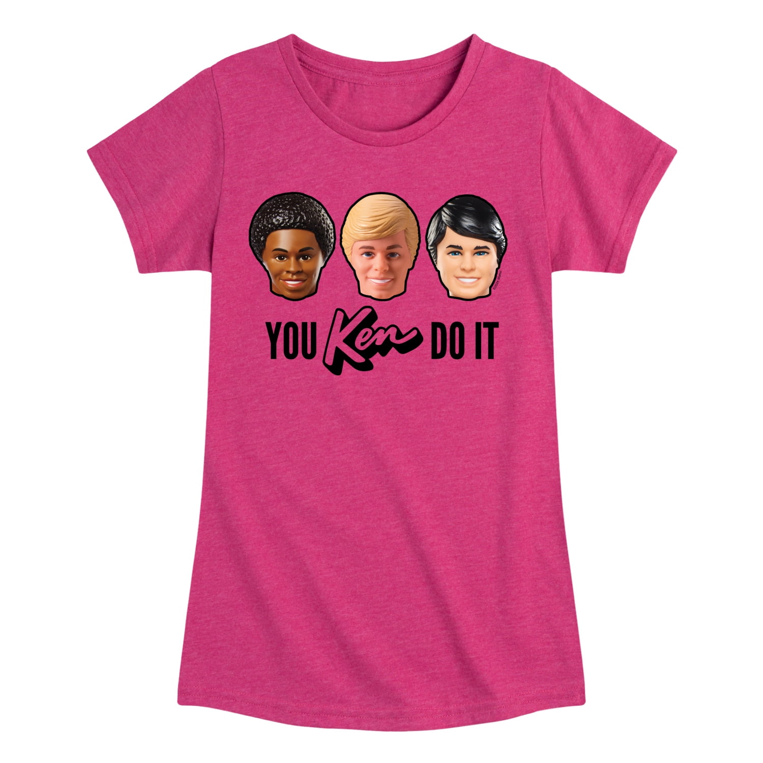 Barbie - You Ken Do It - Girls Fitted Short Sleeve Graphic T-Shirt ...