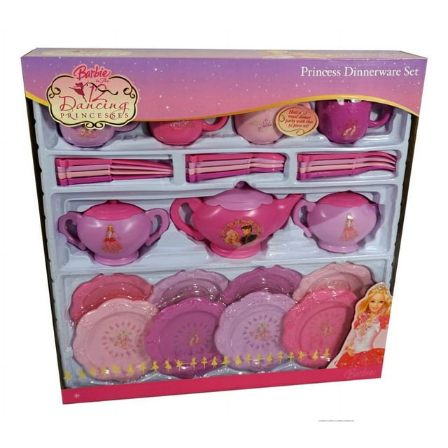 Barbie in the 12 Dancing Princesses 30 Piece Dinnerware Set ~ Tea Pot ...