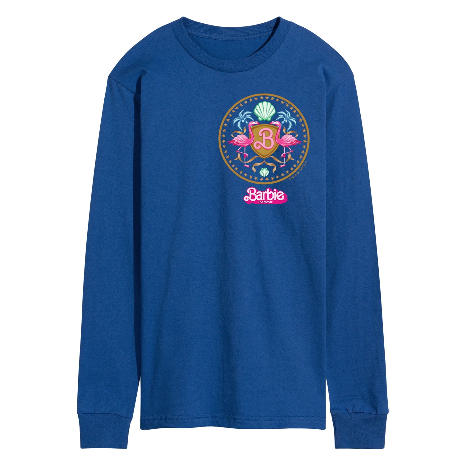 Barbie the Movie - Barbie Crest Full Color - Men's Long Sleeve T- Shirt ...