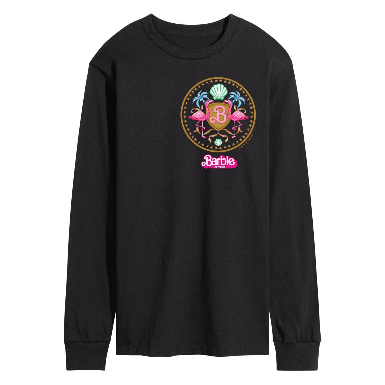 Barbie the Movie - Barbie Crest Full Color - Men's Long Sleeve T- Shirt ...