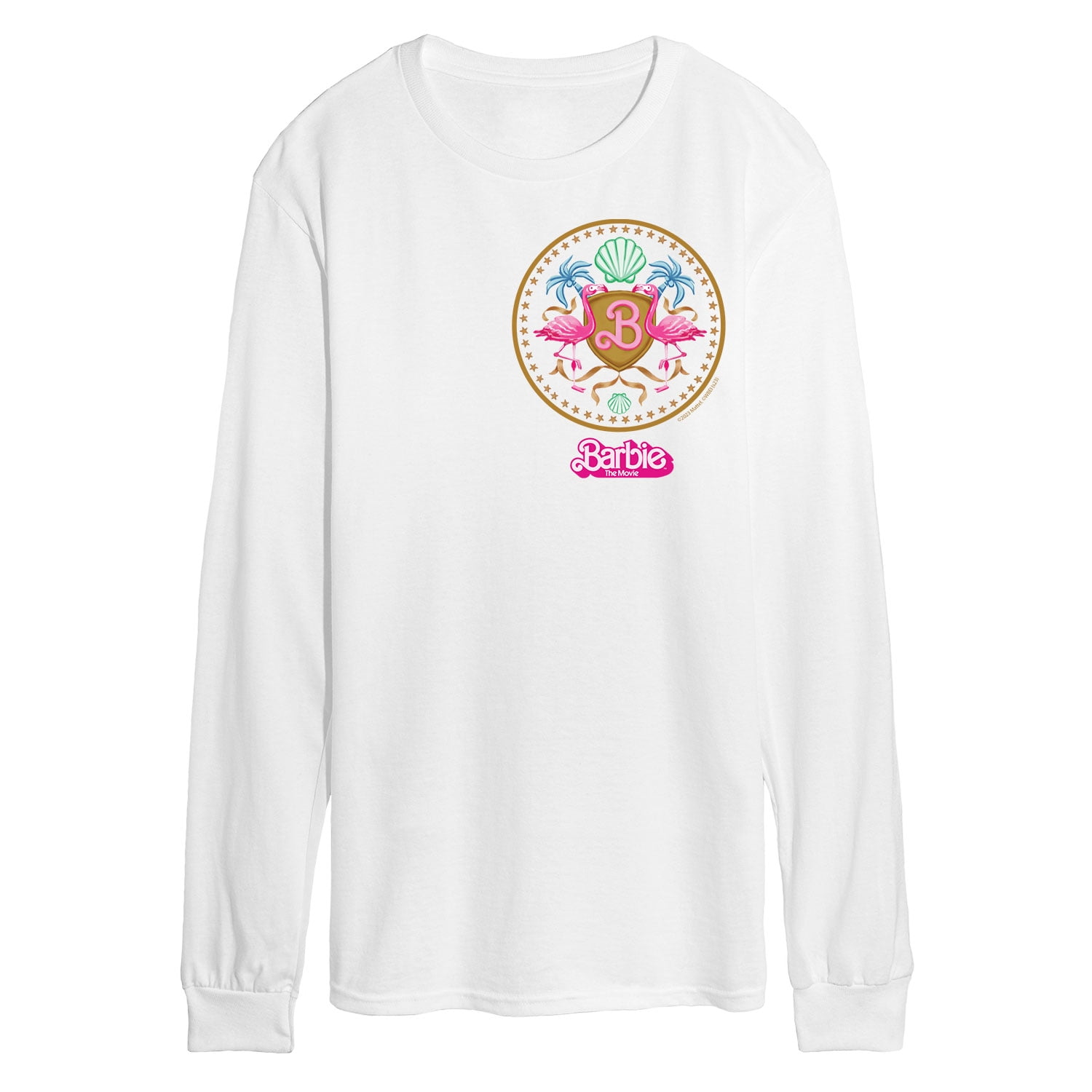 Barbie the Movie - Barbie Crest Full Color - Men's Long Sleeve T- Shirt ...