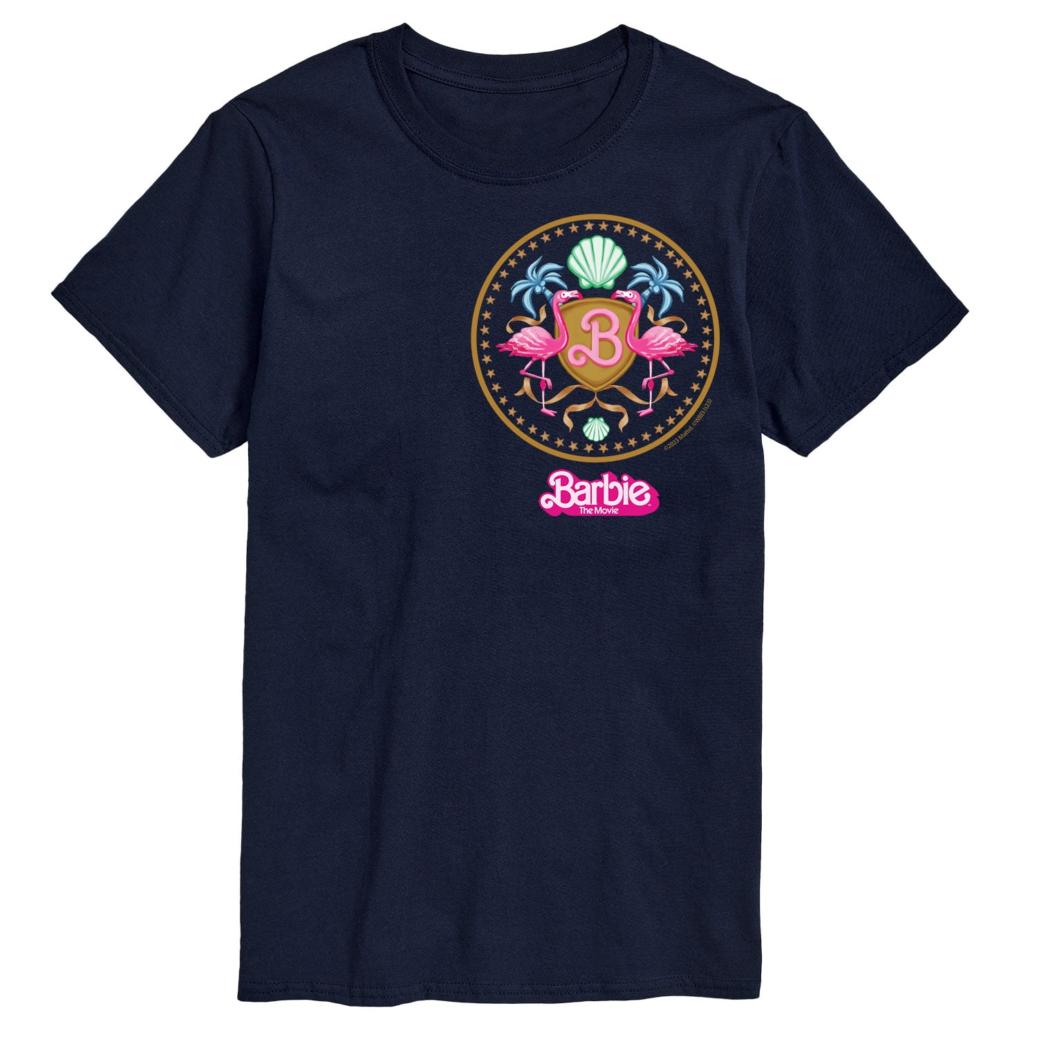 Barbie the Movie - Barbie Crest Full Color - Men's Short Sleeve Graphic ...