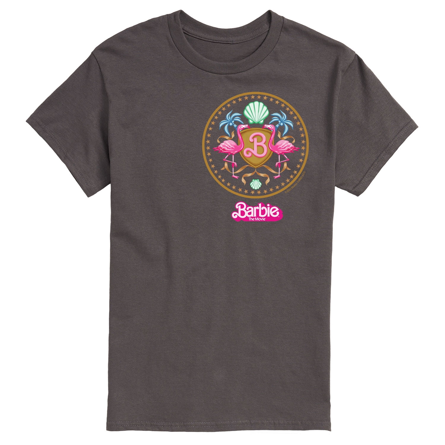 Barbie the Movie - Barbie Crest Full Color - Men's Short Sleeve Graphic ...