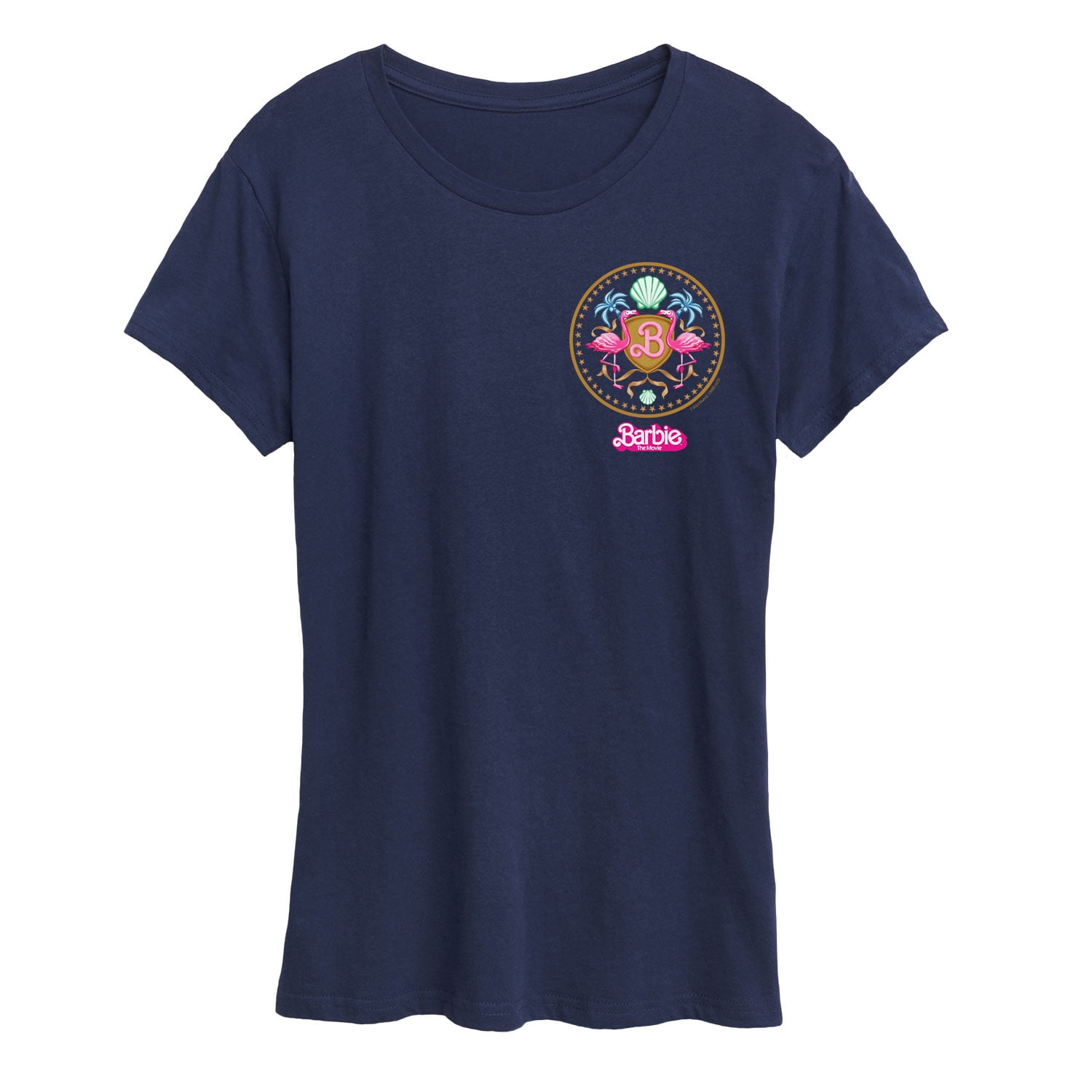 Barbie the Movie - Barbie Crest Full Color - Women's Short Sleeve ...