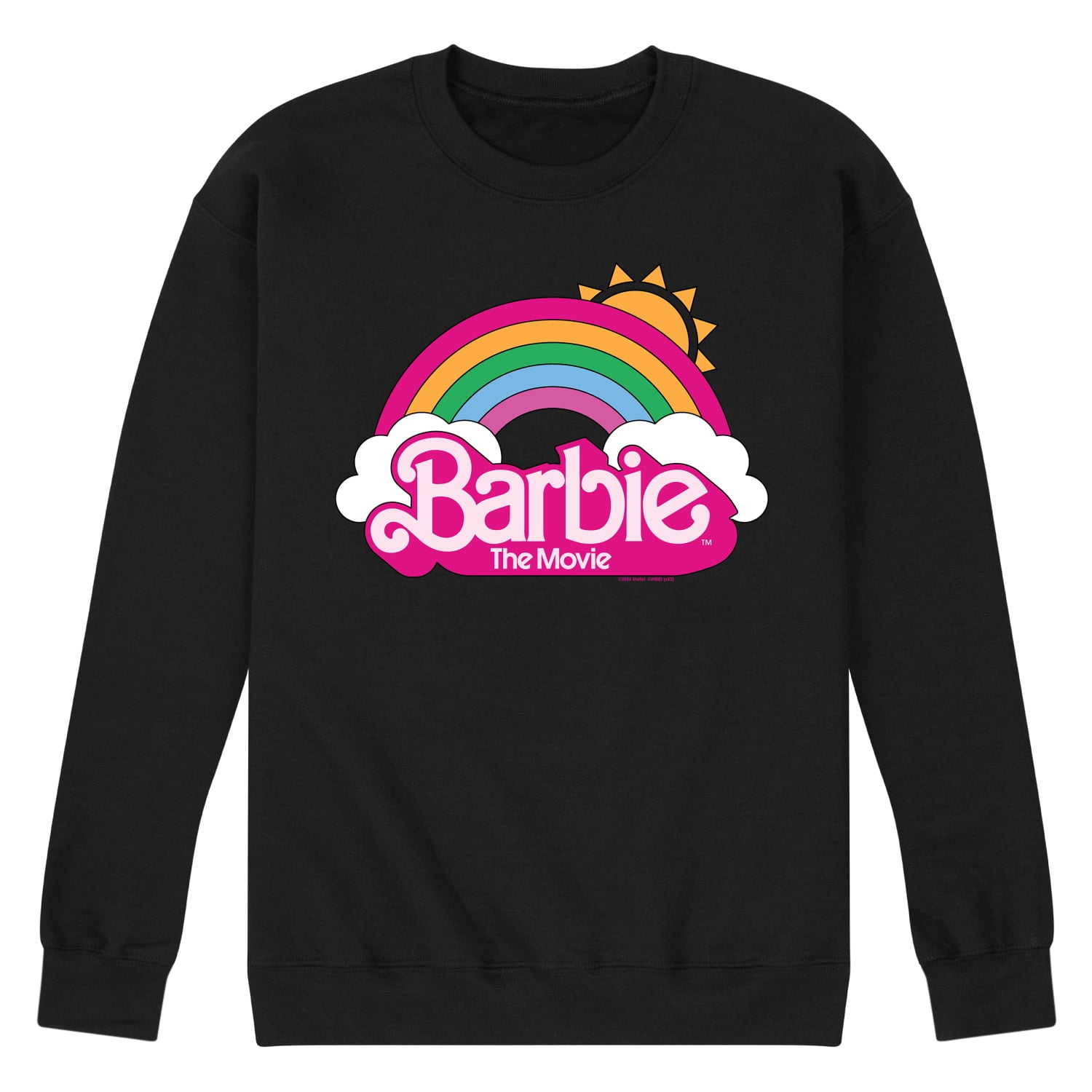 Barbie the Movie - Barbie Logo Rainbow - Men's Crew Neck Fleece ...